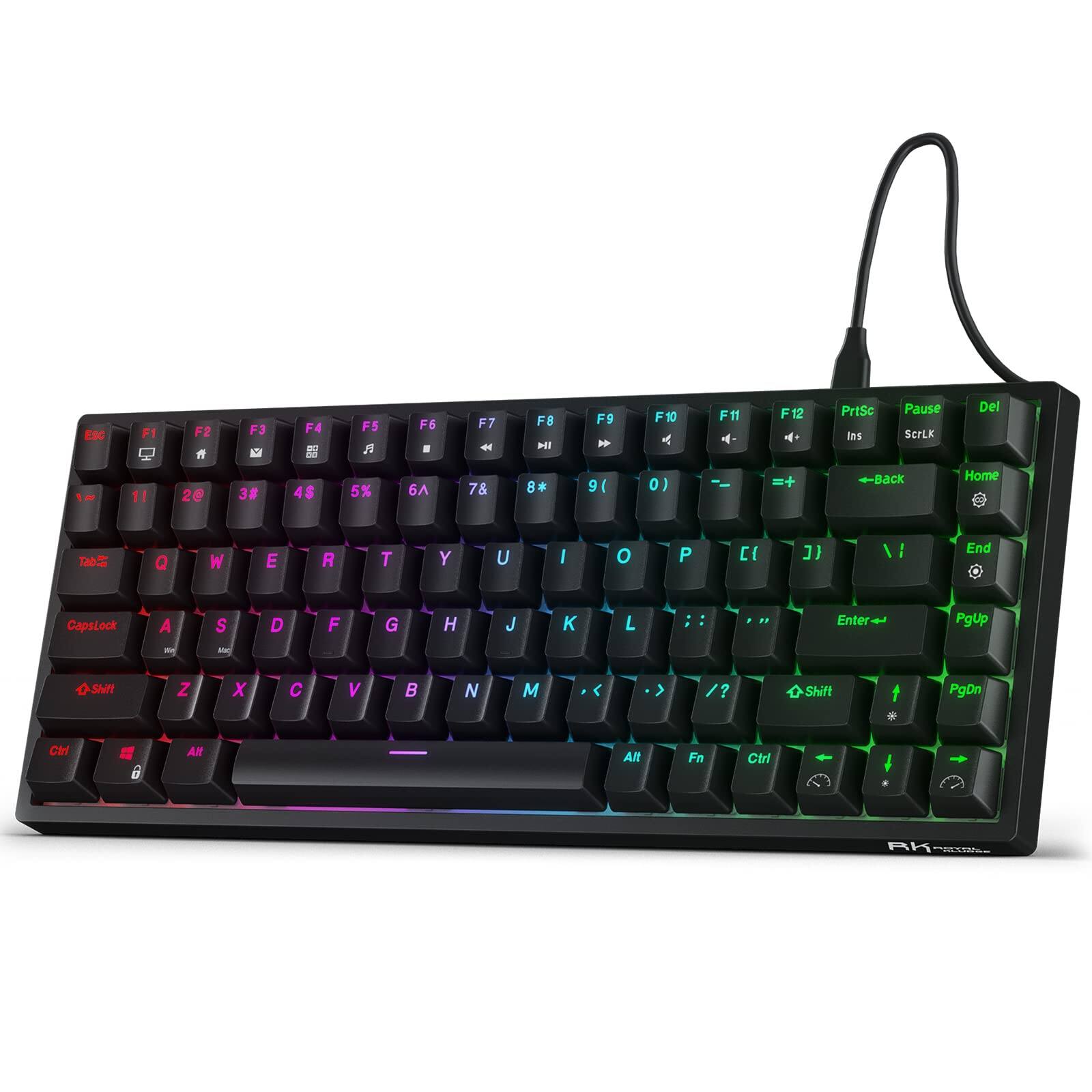 Empire DigiLabs Rk84 Wired Rgb Hot Swappable Mechanical Tenkeyless Tkl Gaming W programmable ...