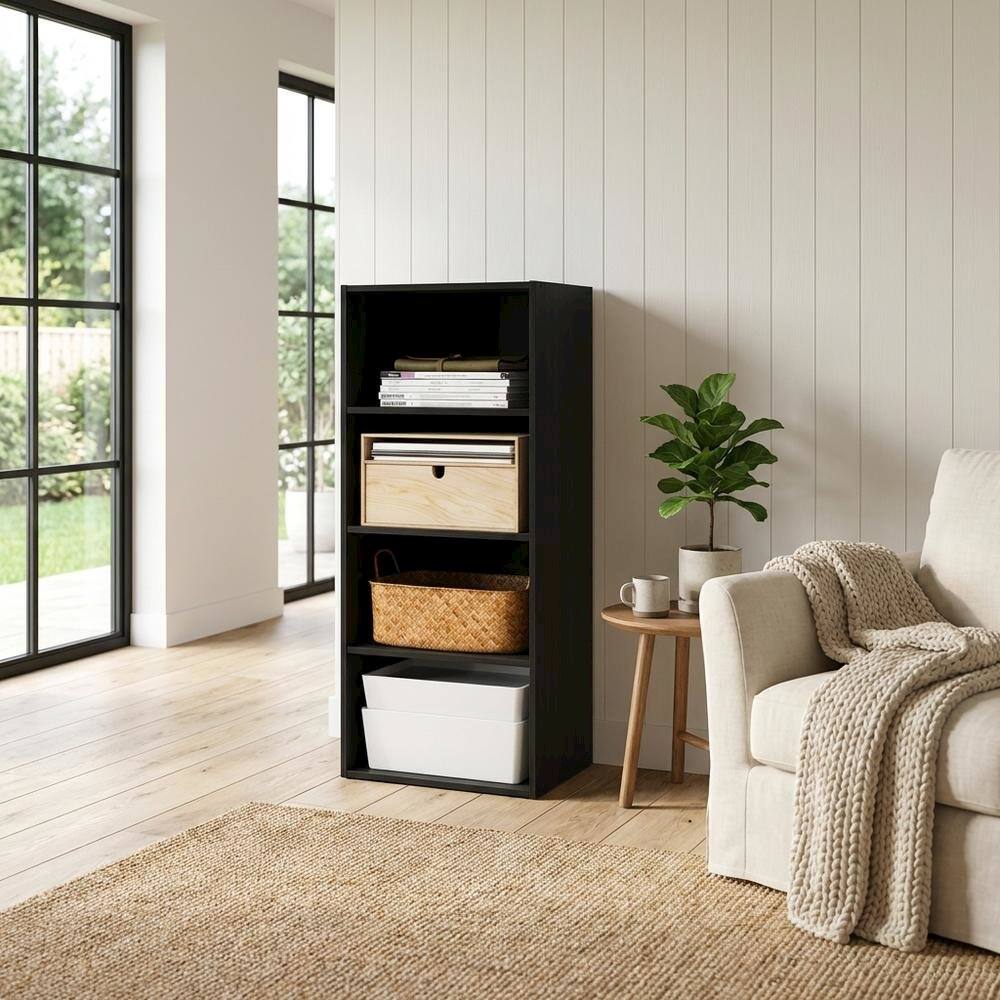 FurniFact Wooden bookcase with sleek design for organized storage ...