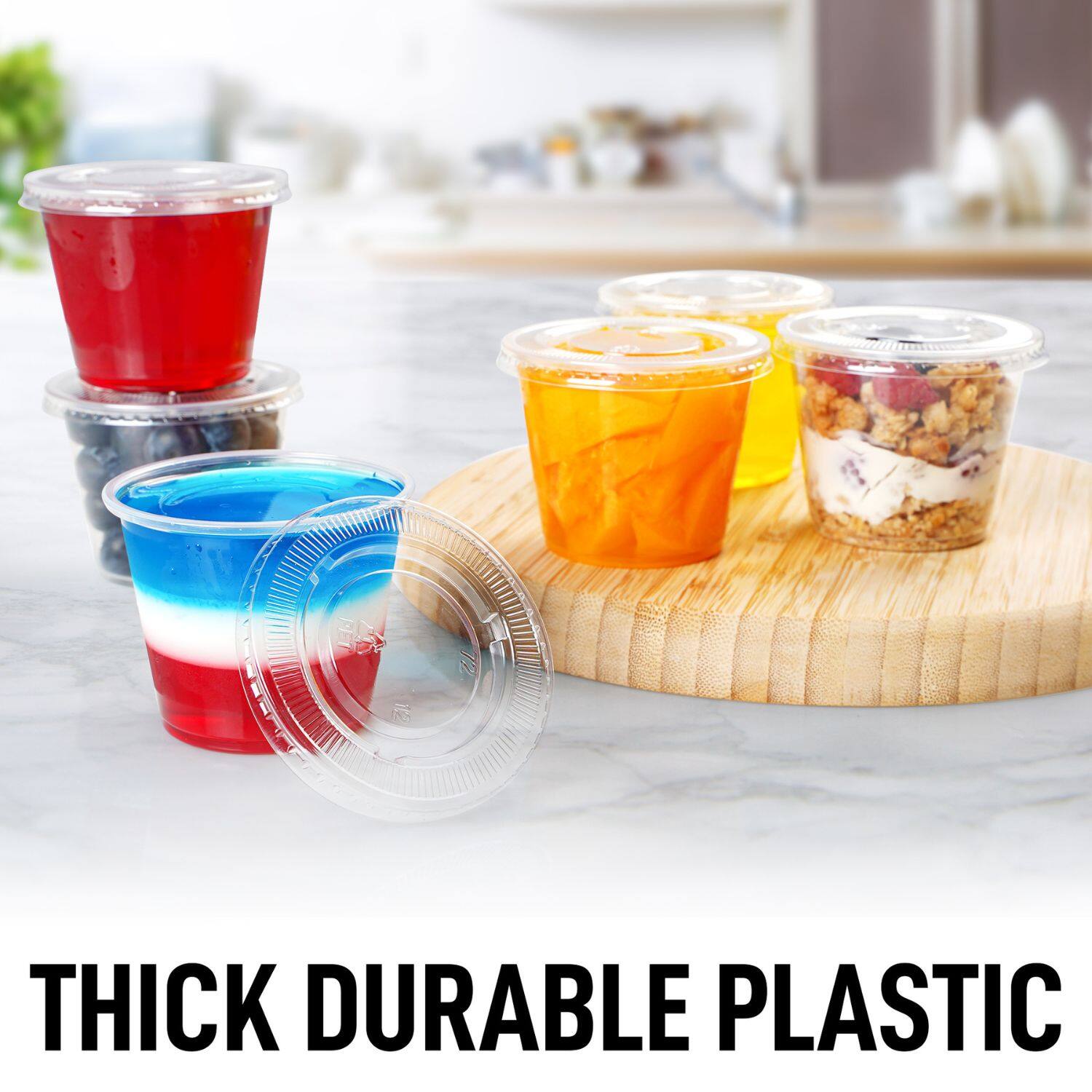 Zulay Kitchen Simple Craft (5.5 Ounce, 200 Jello Shot Cups with Lids ...