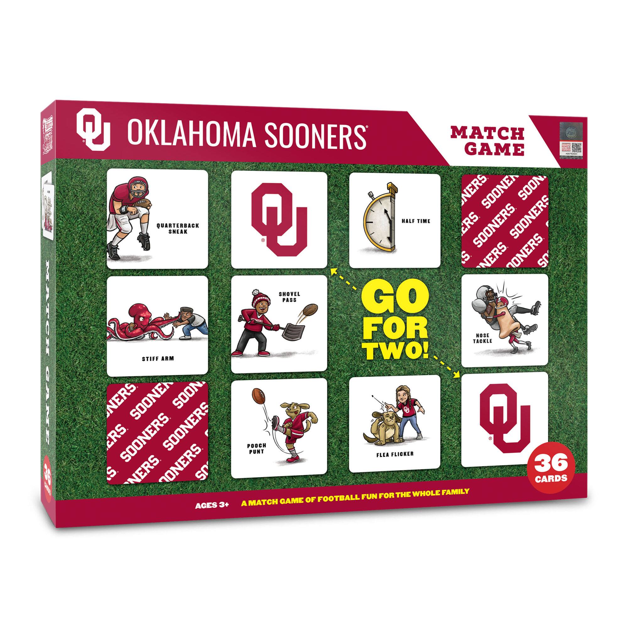YouTheFan Oklahoma Sooners Licensed Memory Match Game Multicolor ...