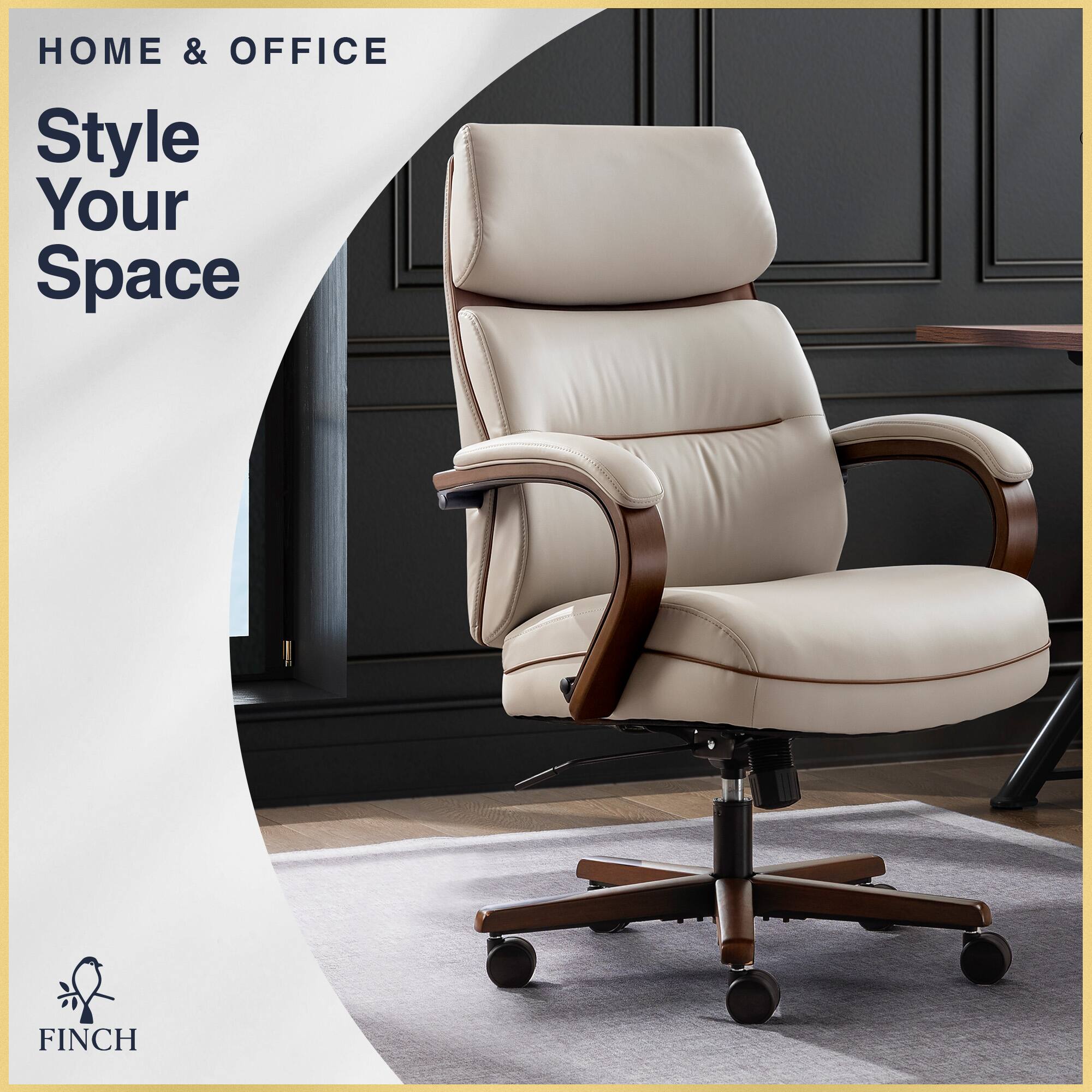 Finch Neo Two Retro-Modern Mid-Back Office Chair Cream CHR200305 - Best Buy