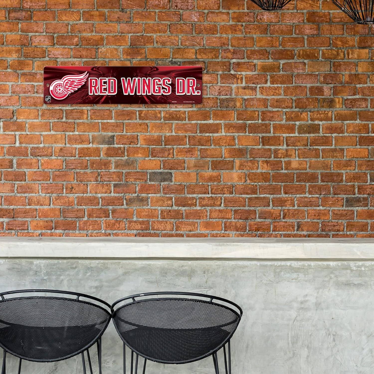 Rico Industries Detroit Red Wings NHL Hockey 16" Street Sign Fan Wall ...