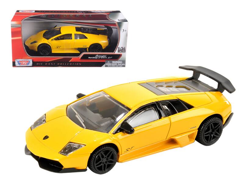 Lamborghini Murcielago LP 670 4 SV Yellow 1/24 Diecast Model Car by ...