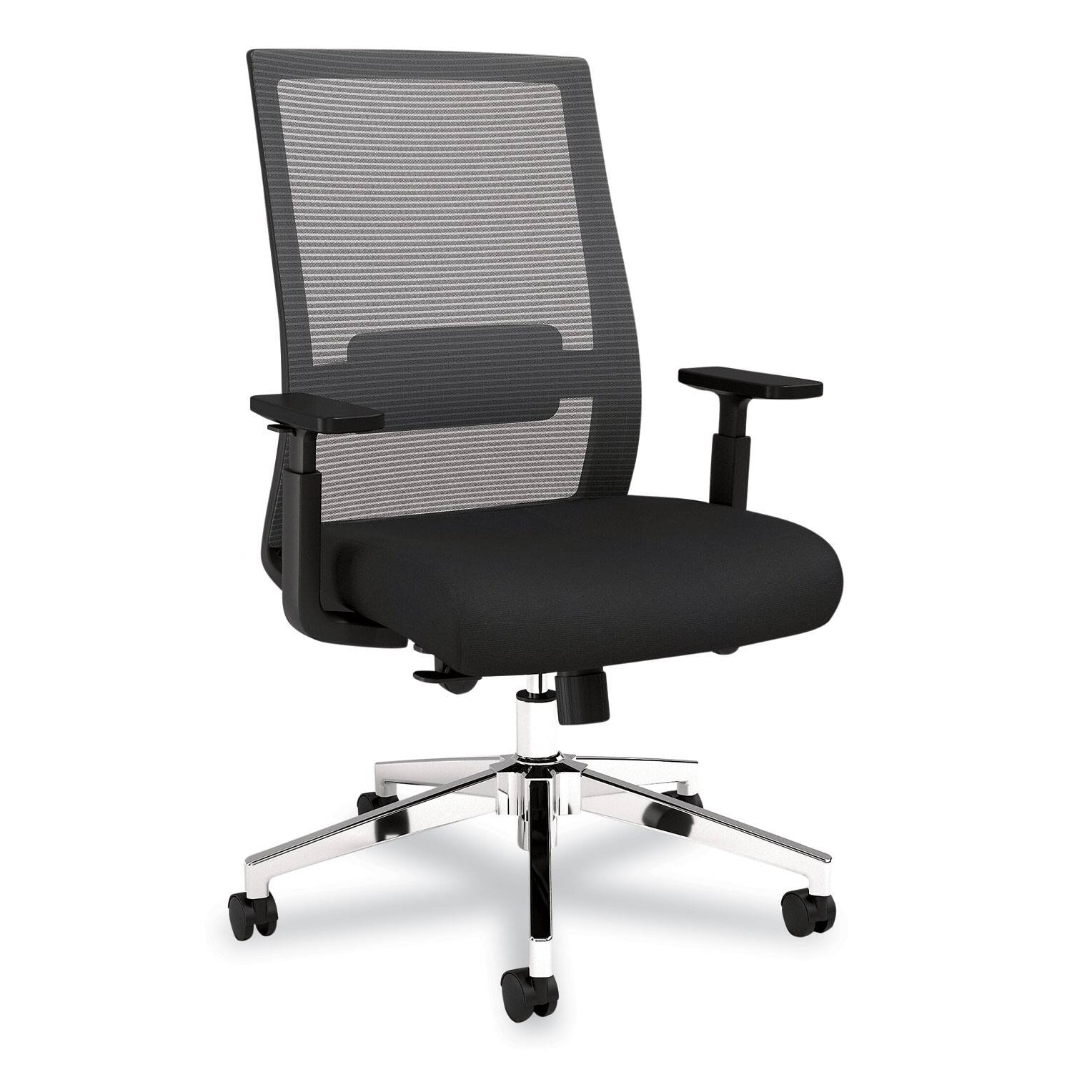 Alera Ashdale Ergonomic Fabric Swivel Task Chair, Seat/Back, Silver ...