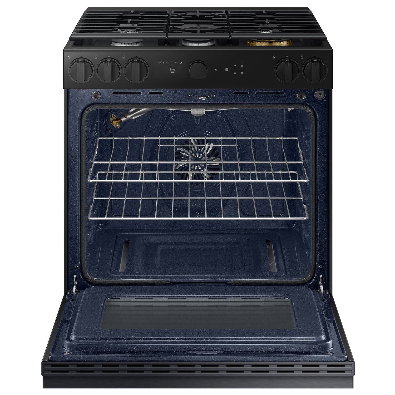 Samsung OPEN BOX Bespoke 6.0 Cu. Ft. Slide In Gas Range with Air Sous ...