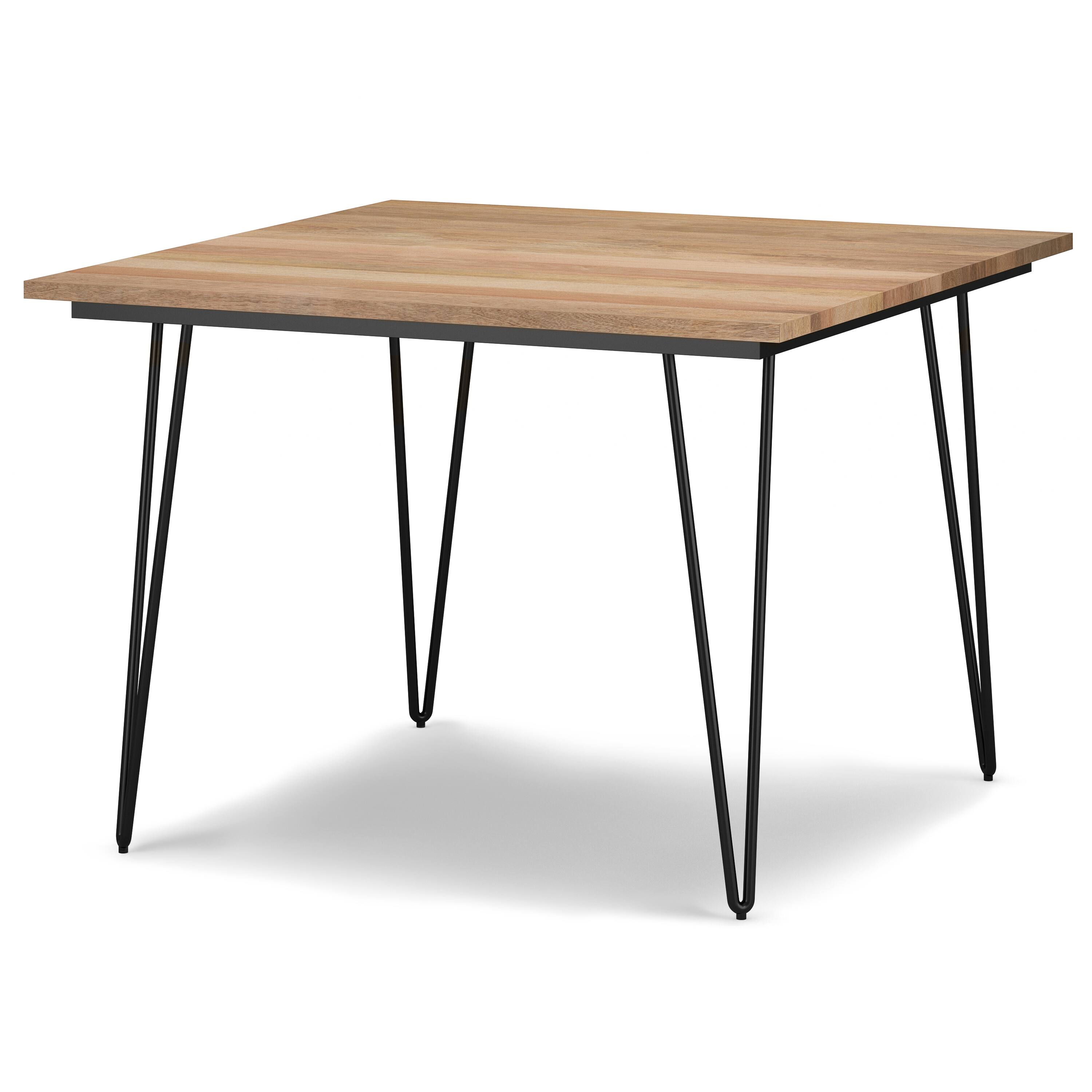 Simpli Home Hunter 42 inch Square Dining Table Natural AXCHUN-DT-42SQ ...