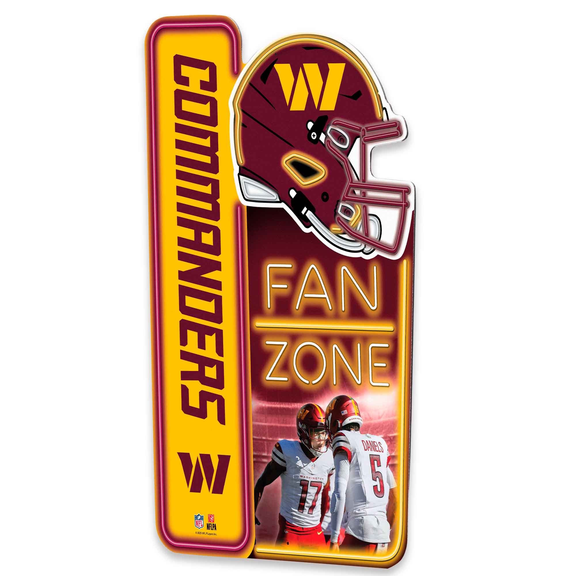 Open Road Brands Washington Commanders 13" x 19.5" Fan Zone Metal Sign ...
