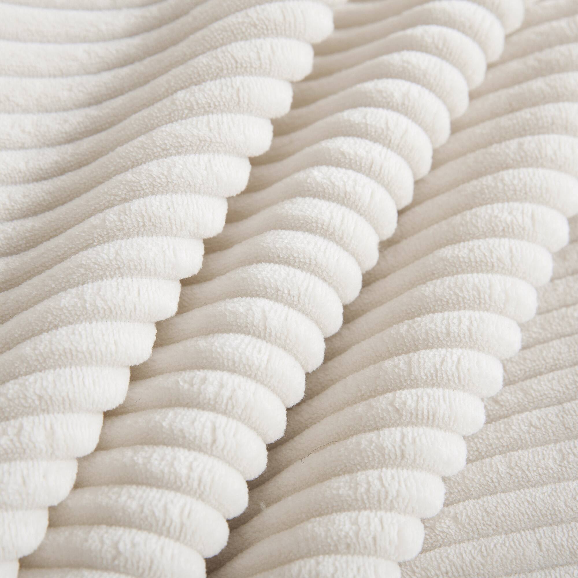 APRILSOUL Corduroy Fabric Ottomans Footrest 2 3 4 Seater Sofa Beige ...