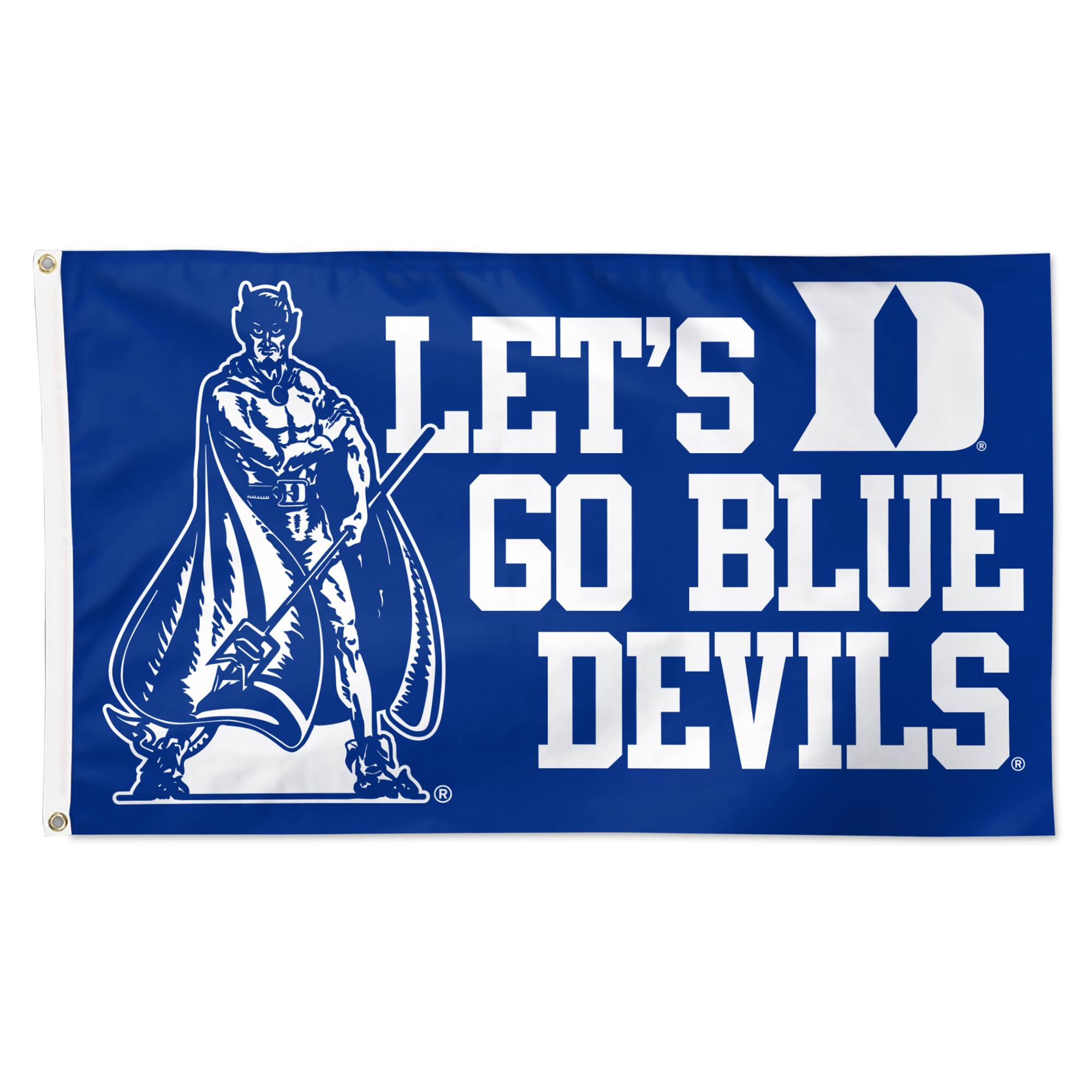 WinCraft Duke Blue Devils 3' x 5' Single Sided Deluxe Mascot Flag ...