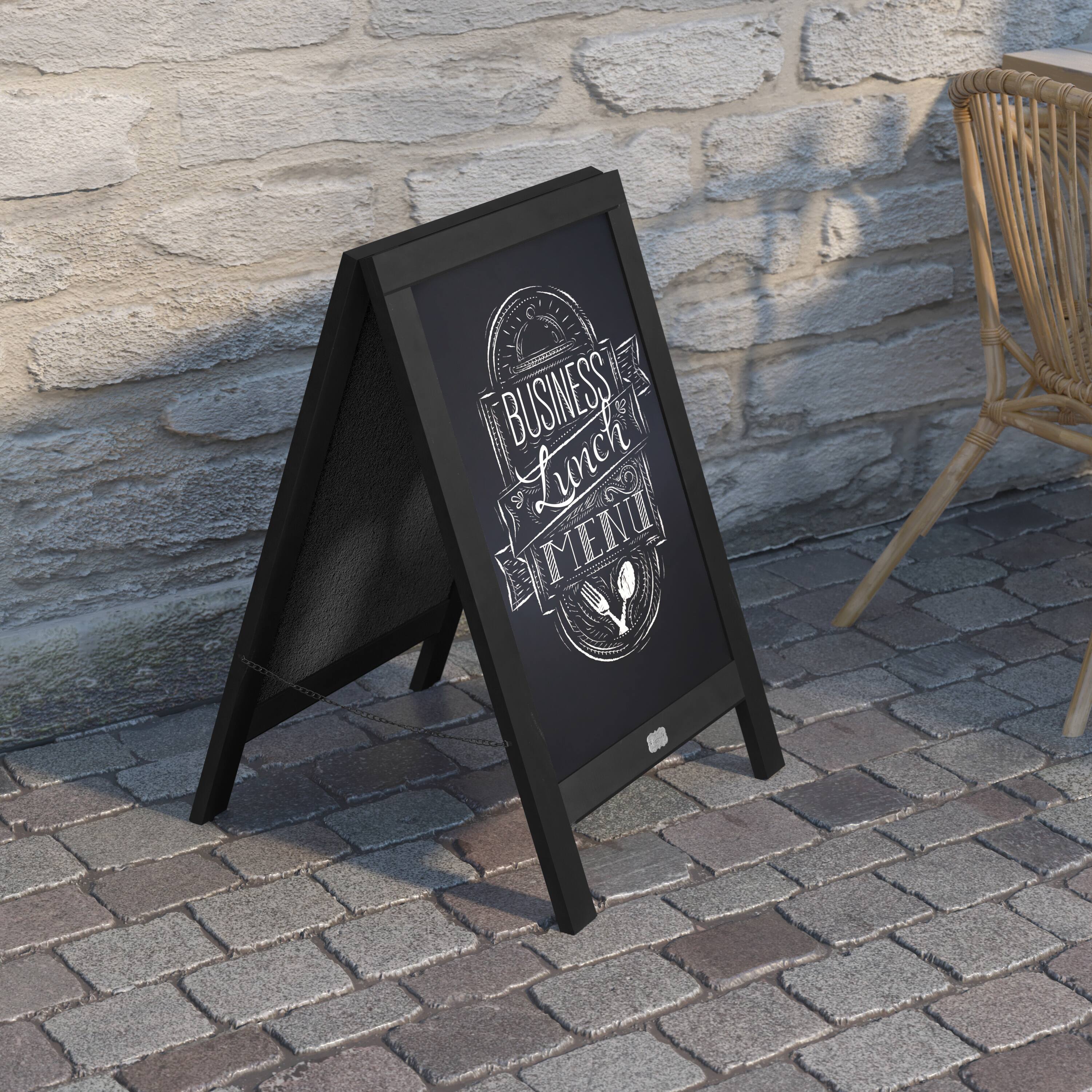 Emma + Oliver Rustic Double Sided A Frame Wooden Chalkboard with ...