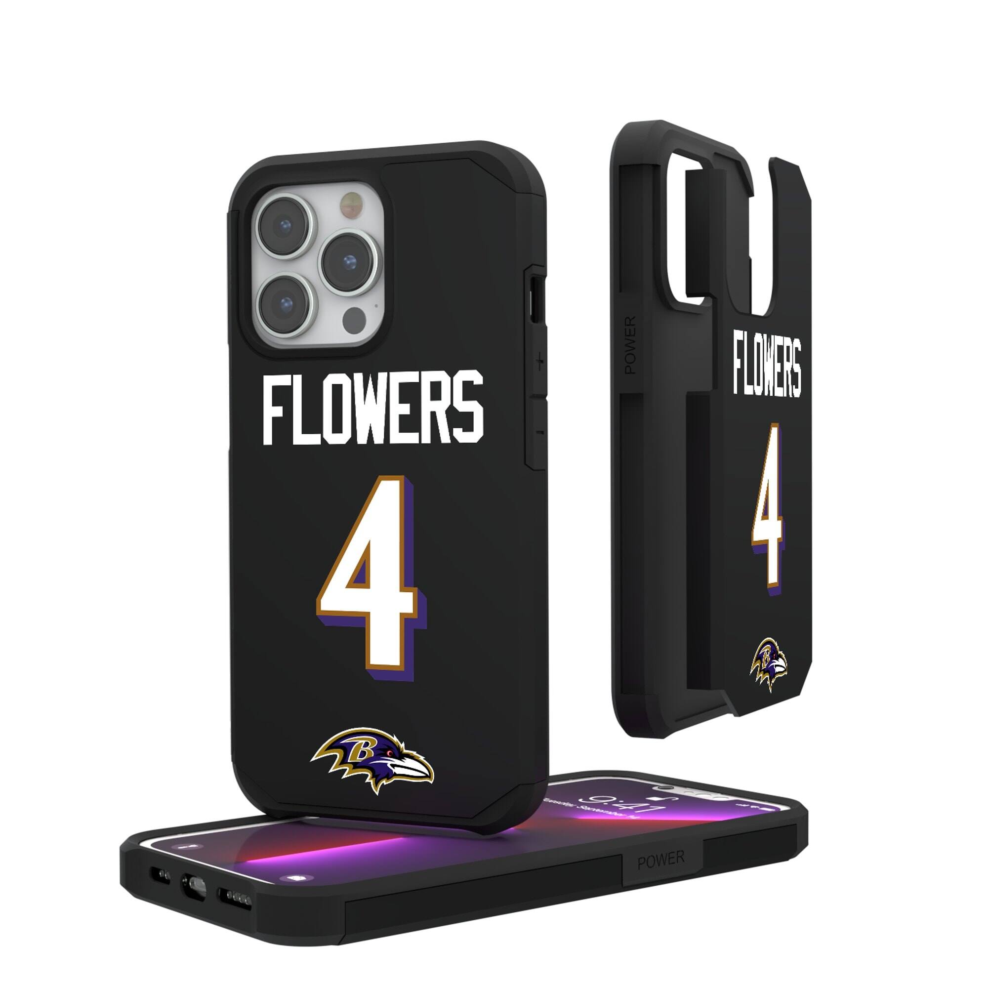 Keyscaper NFL Zay Flowers Baltimore Ravens iPhone Rugged Case 13 Pro ...