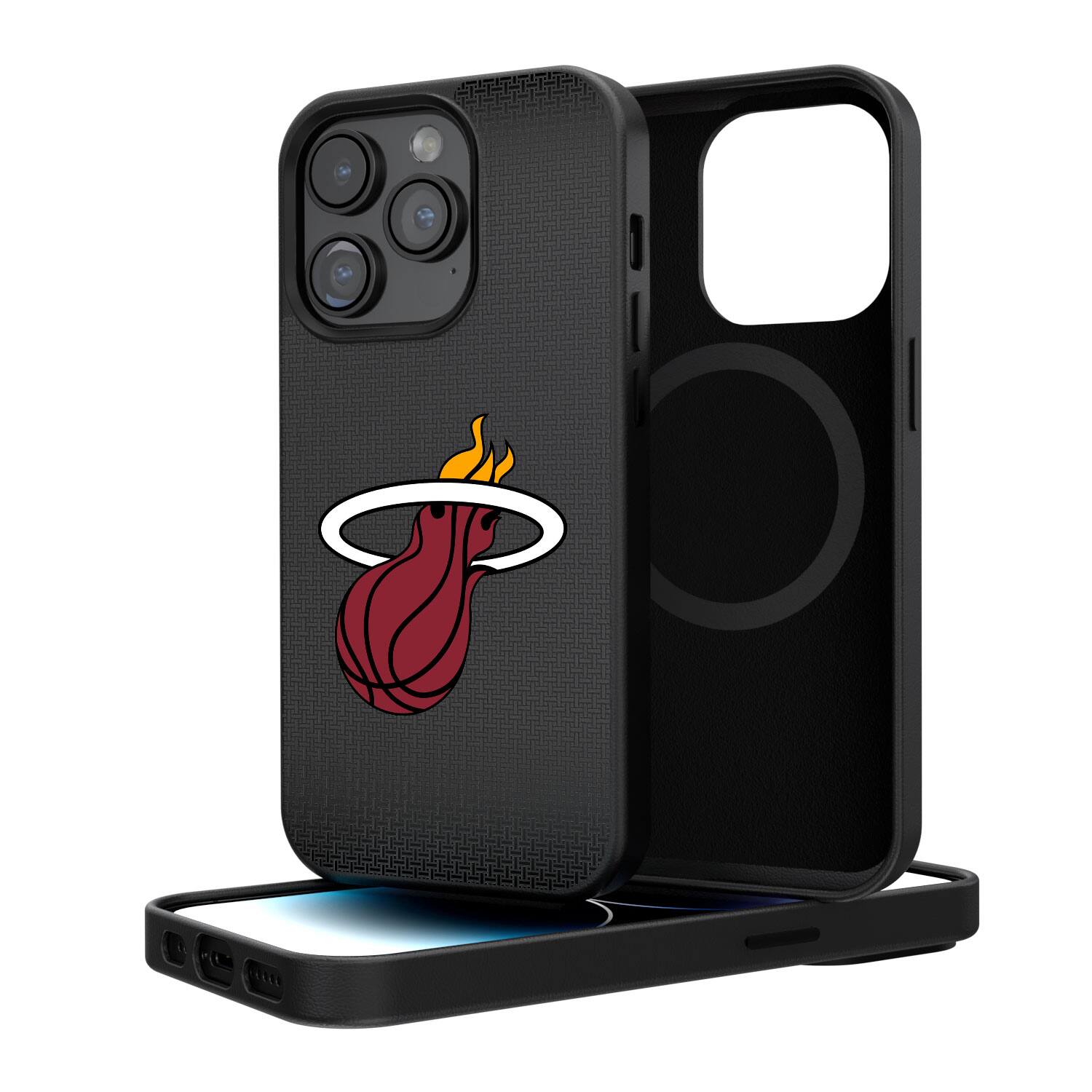 Keyscaper NBA Miami Heat Linen Logo iPhone Magnetic Bump Case 15 Pro ...
