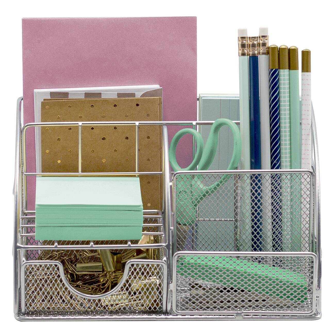 Sorbus Desk Organizer, All in One Stylish Mesh Desktop Caddy Includes ...
