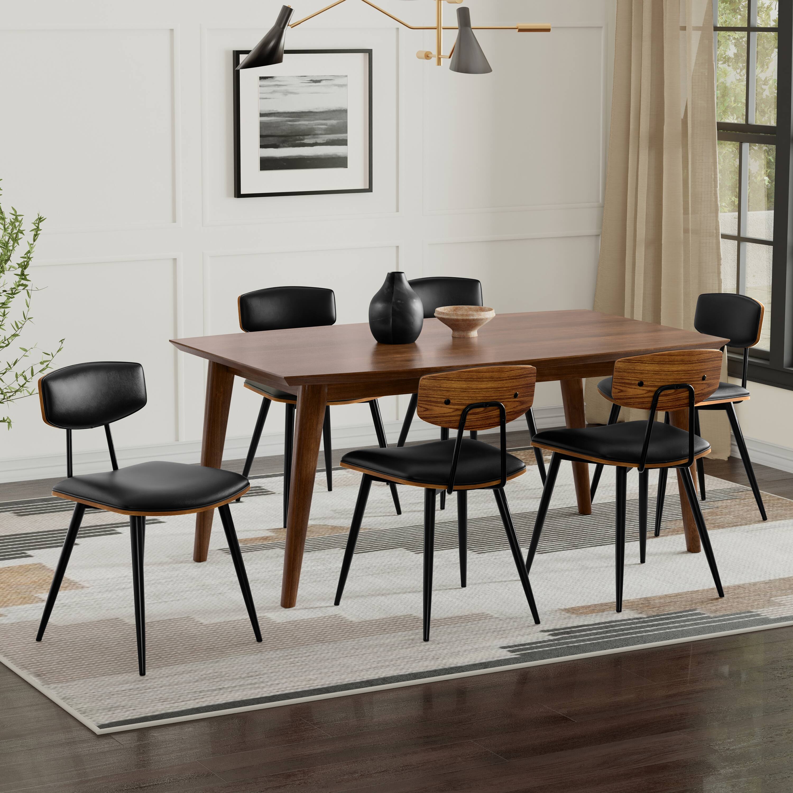 Simpli Home Mavis / Draper 7 Piece Dining Set Black MV7DS002DRBLWL ...