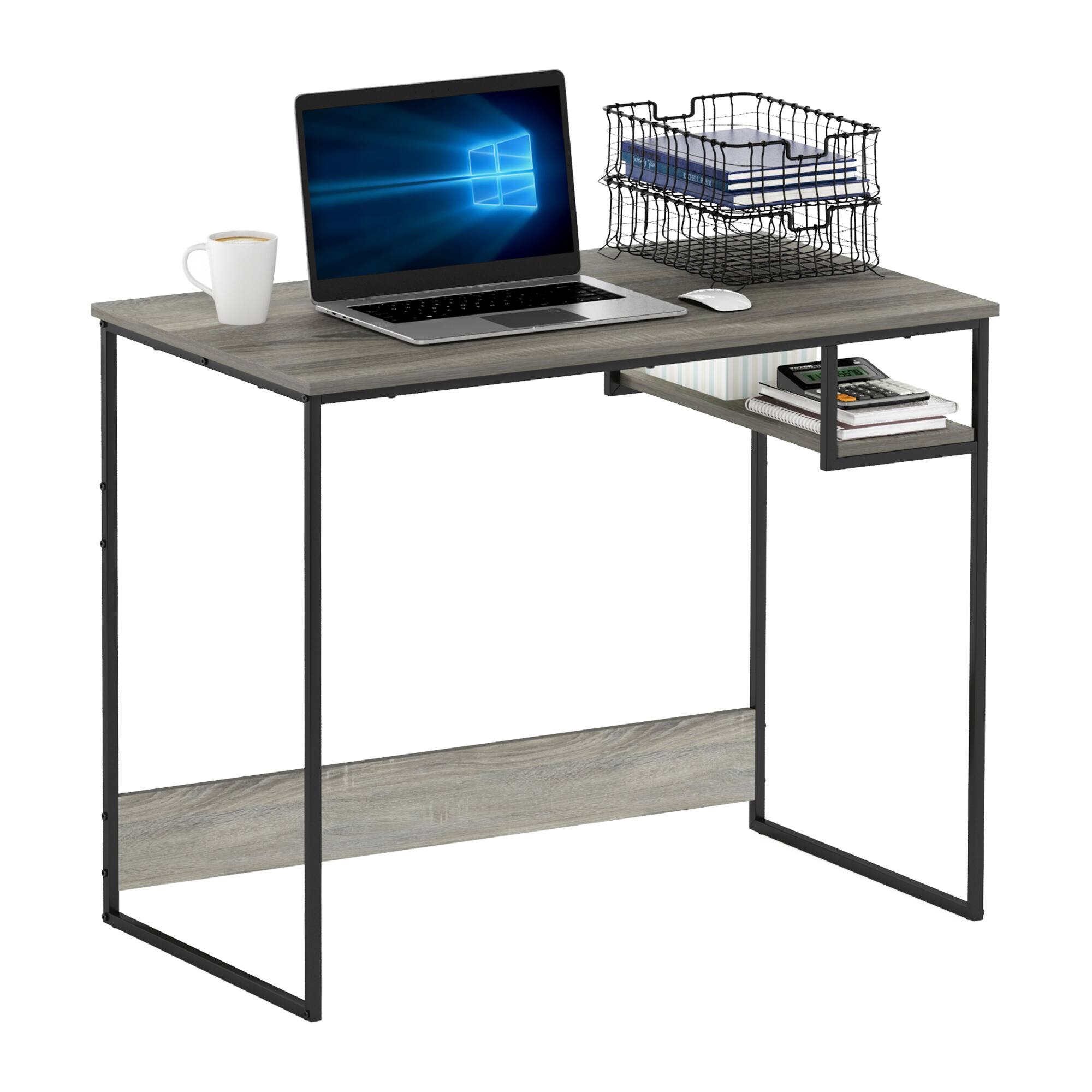 Furinno Moretti Modern Lifestyle Study Desk, 35 French Oak Grey ...