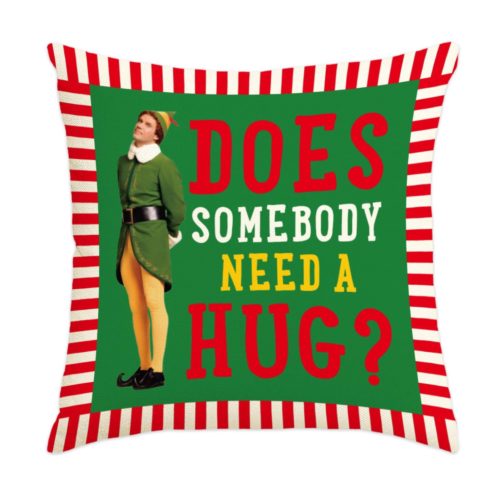 Paradigms Interiors Buddy The Christmas Decorations Funny Pillow Covers ...