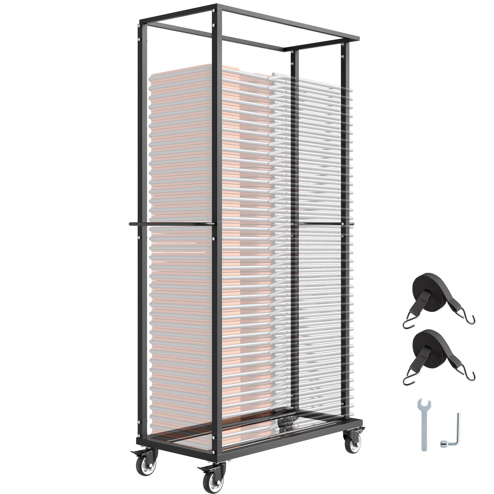 VEVOR Folding Chair Rack, 500 LBS Capacity, Heavy duty Chair Cart for ...