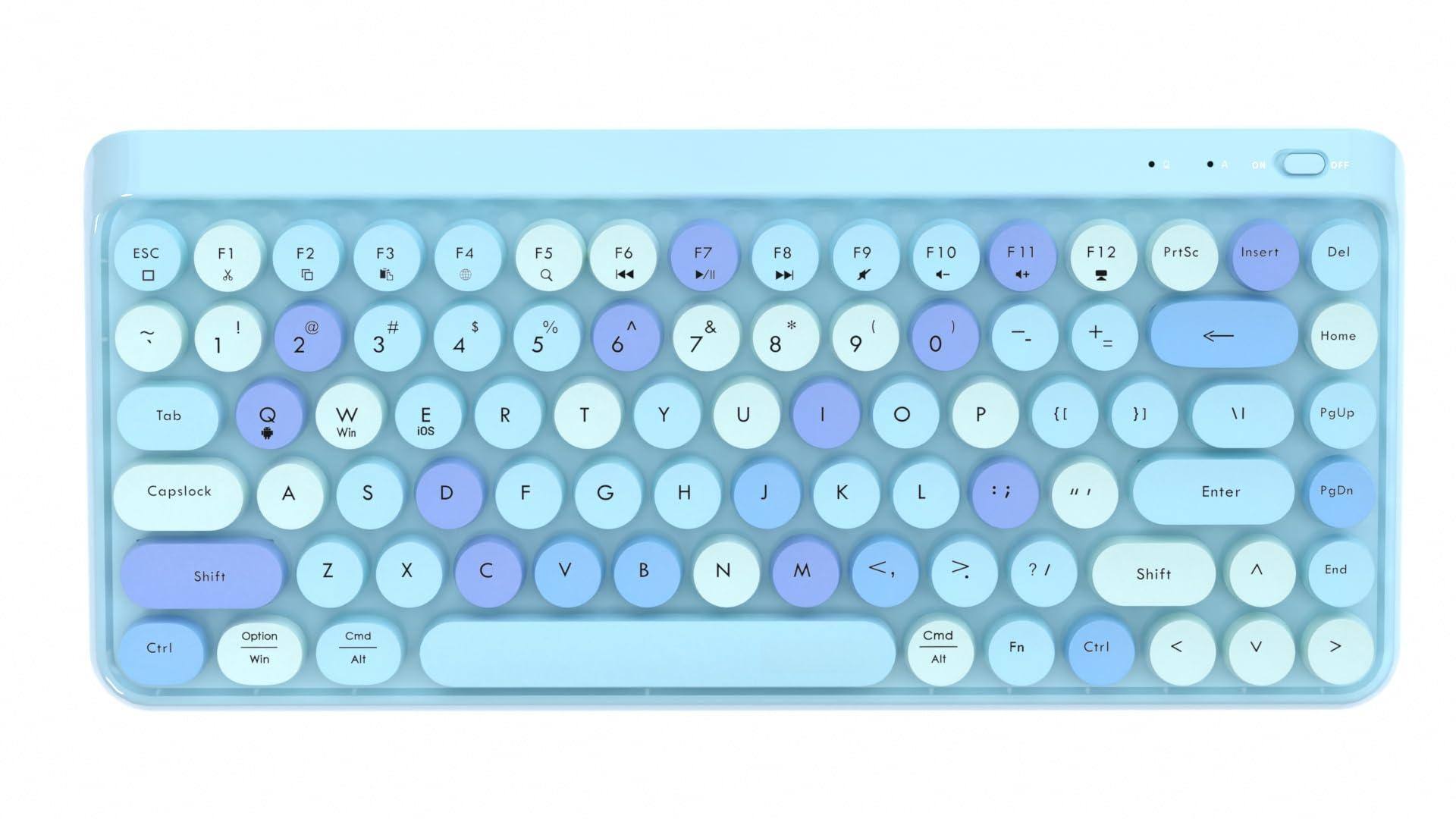 COTTAGE Portable Colorful Computer Keyboards Mini Compact Retro ...