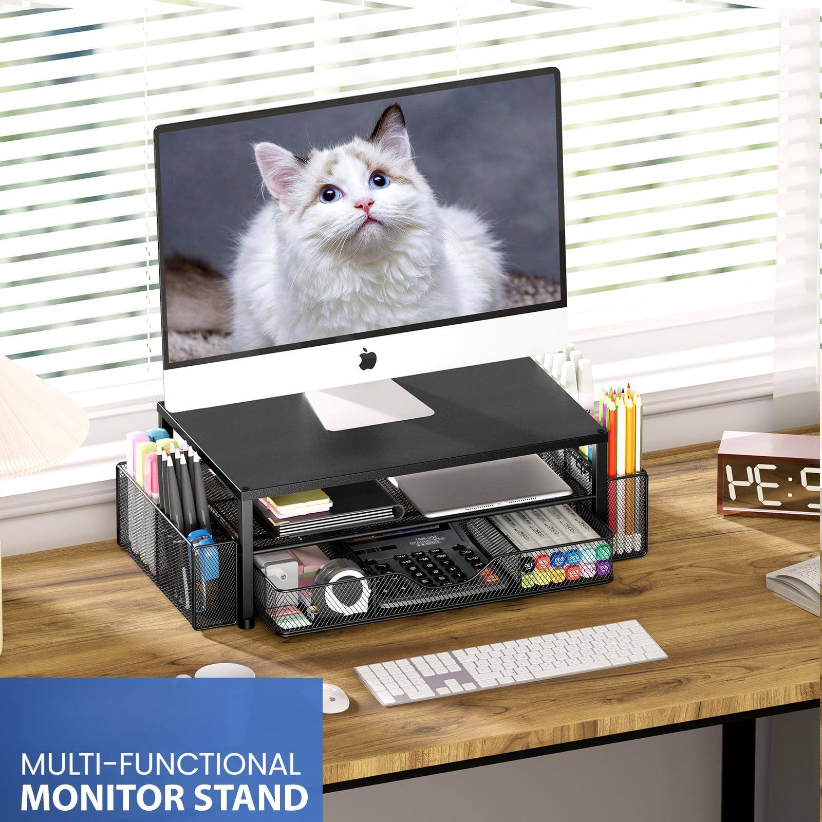 Refined Abode Design Desk Organizer And Accessories 2 tier Computer ...
