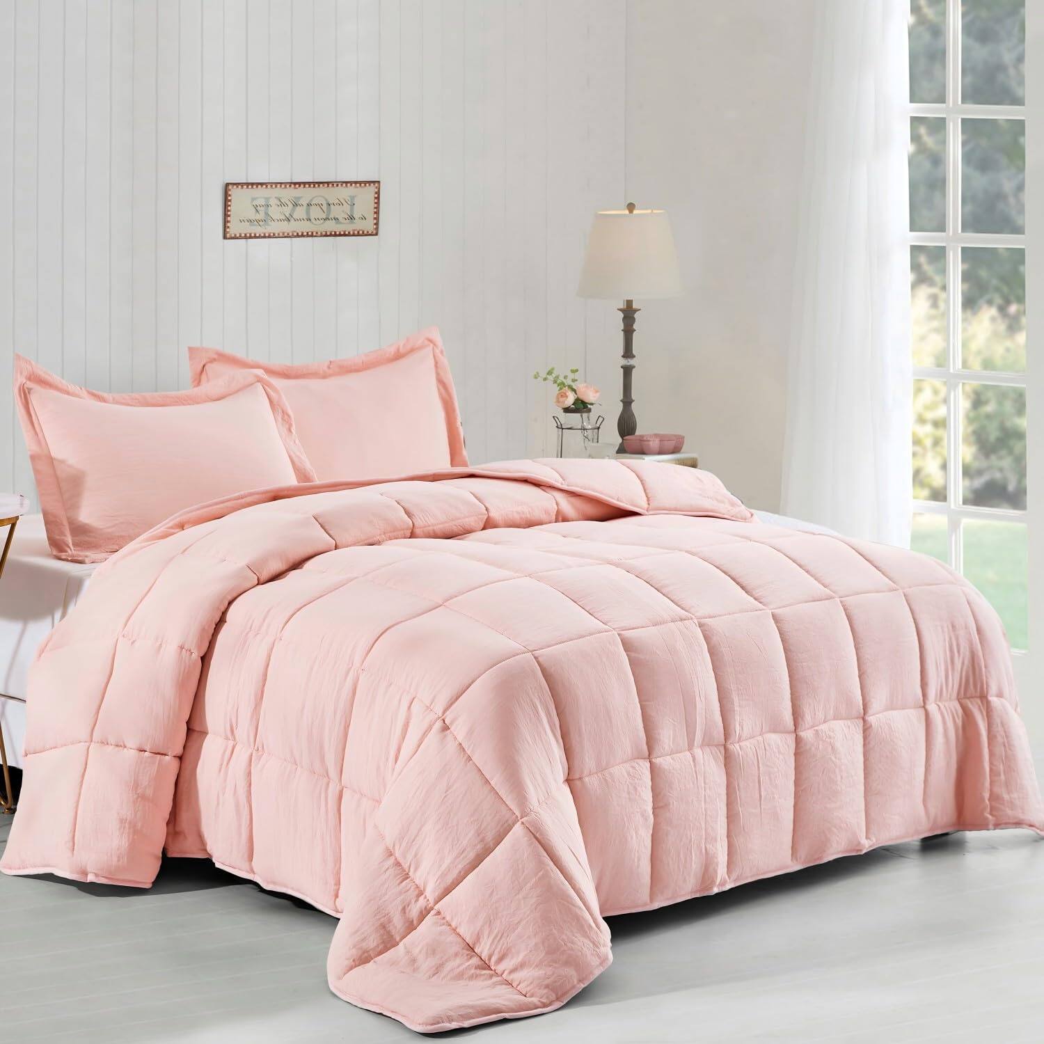 METALTON - Size Comforter Set All Season Reversible Down Alternative ...