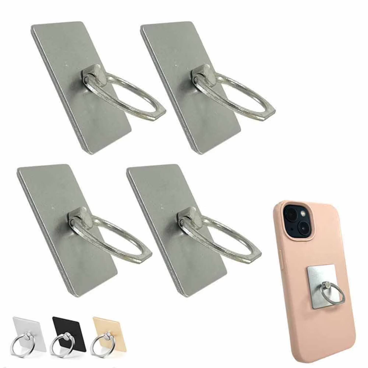 Home Collection 2 Pack Universal Cell Phone Ring Holder & Kickstand ...