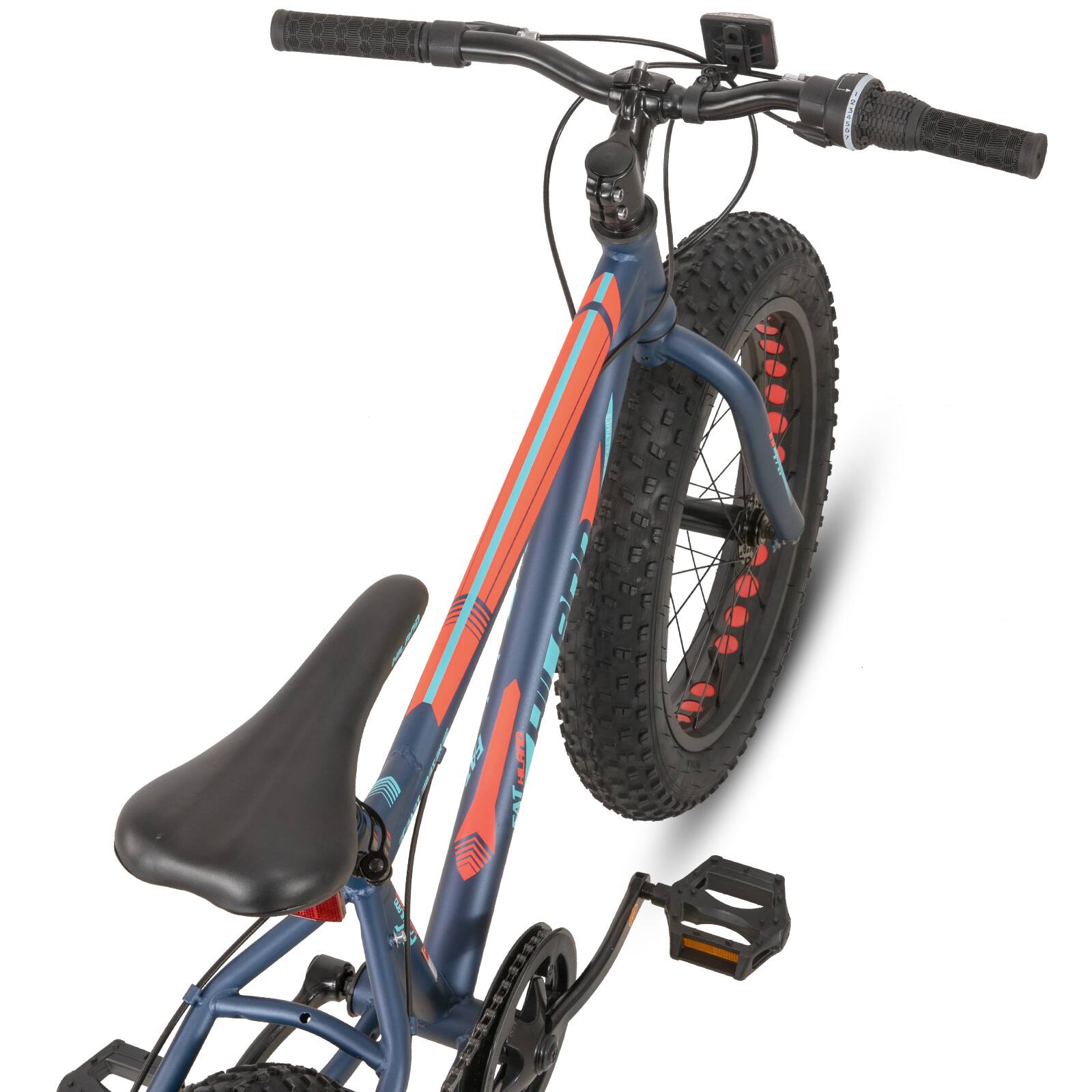 HILAND Roon 20" Fat Tire Mountain Bike 7 Speeds Snow Beach Bicycle Blue ...