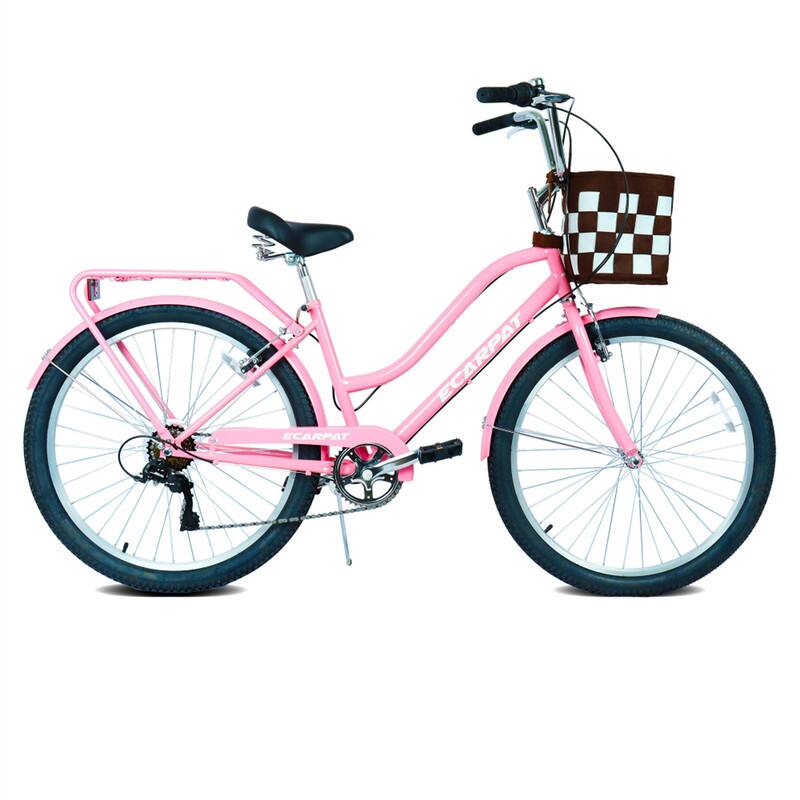 HTUTWOO 26 " City Commuter Bike 7 Speed Drivetrain Urban Bicycle, Steel ...