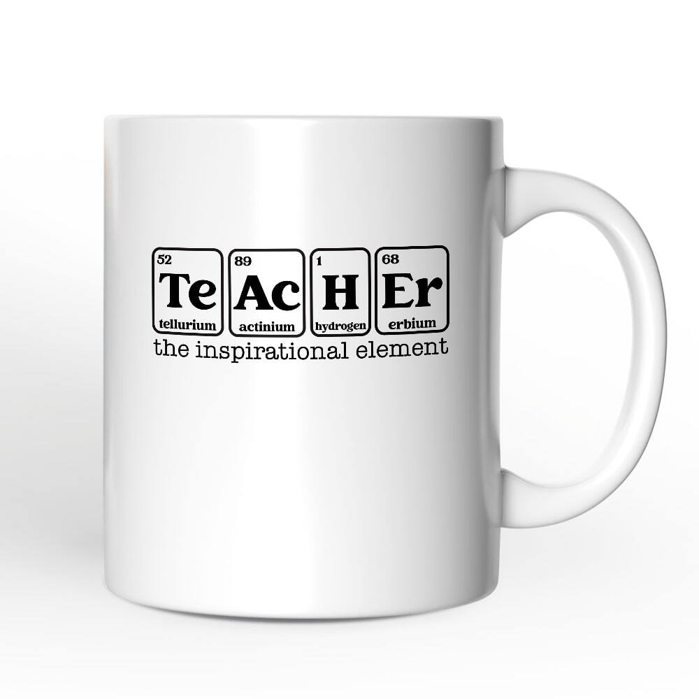 OrnamentallyYou Teacher The Inspirational Element Mug, Periodic Table ...
