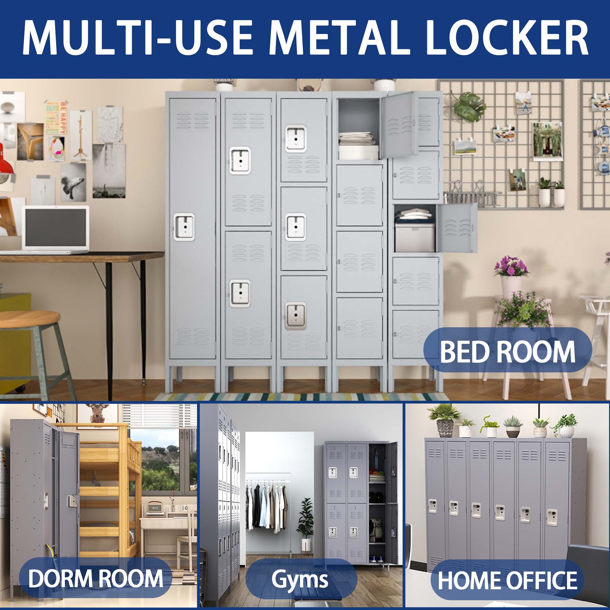 Anysun 6 Door High Quality Metal Storage Locker Cabinet for Home Gym ...