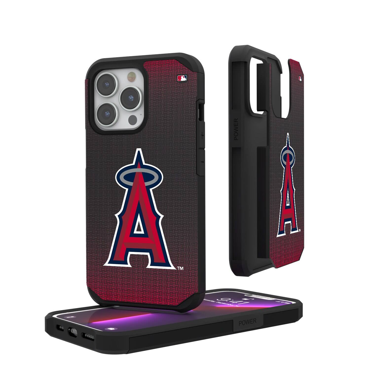Keyscaper MLB Los Angeles Angels Linen Logo iPhone Rugged Case 15 Pro ...