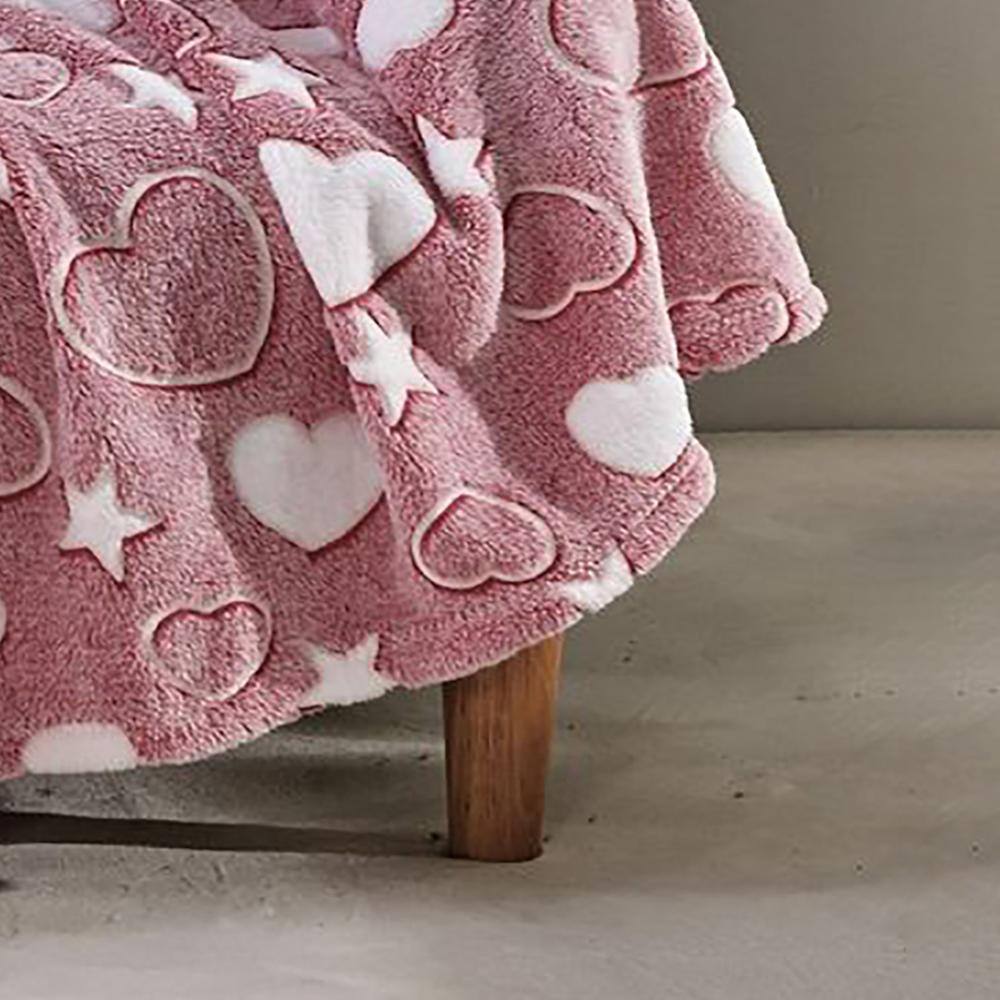 Noble House My Heart Star Micro Plush All Season Throw 50" X 60" by ...