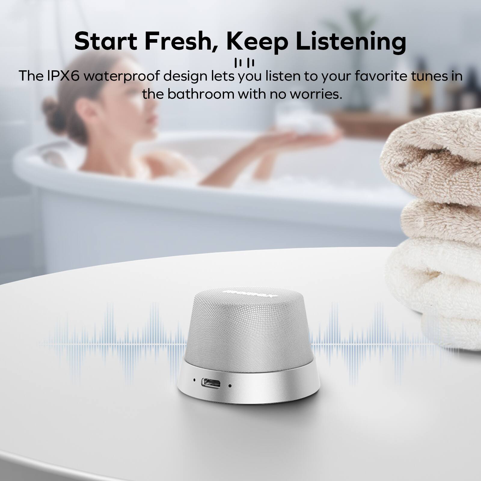 Momax 1 Vibe Go Magnetic Portable True Wireless Speaker Mini Waterproof ...
