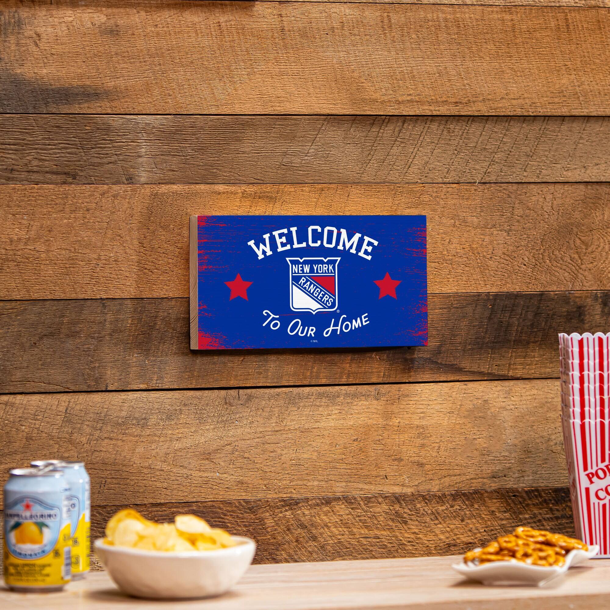 Evergreen Enterprises New York Rangers 6" x 11" Welcome Home Wood Wall ...