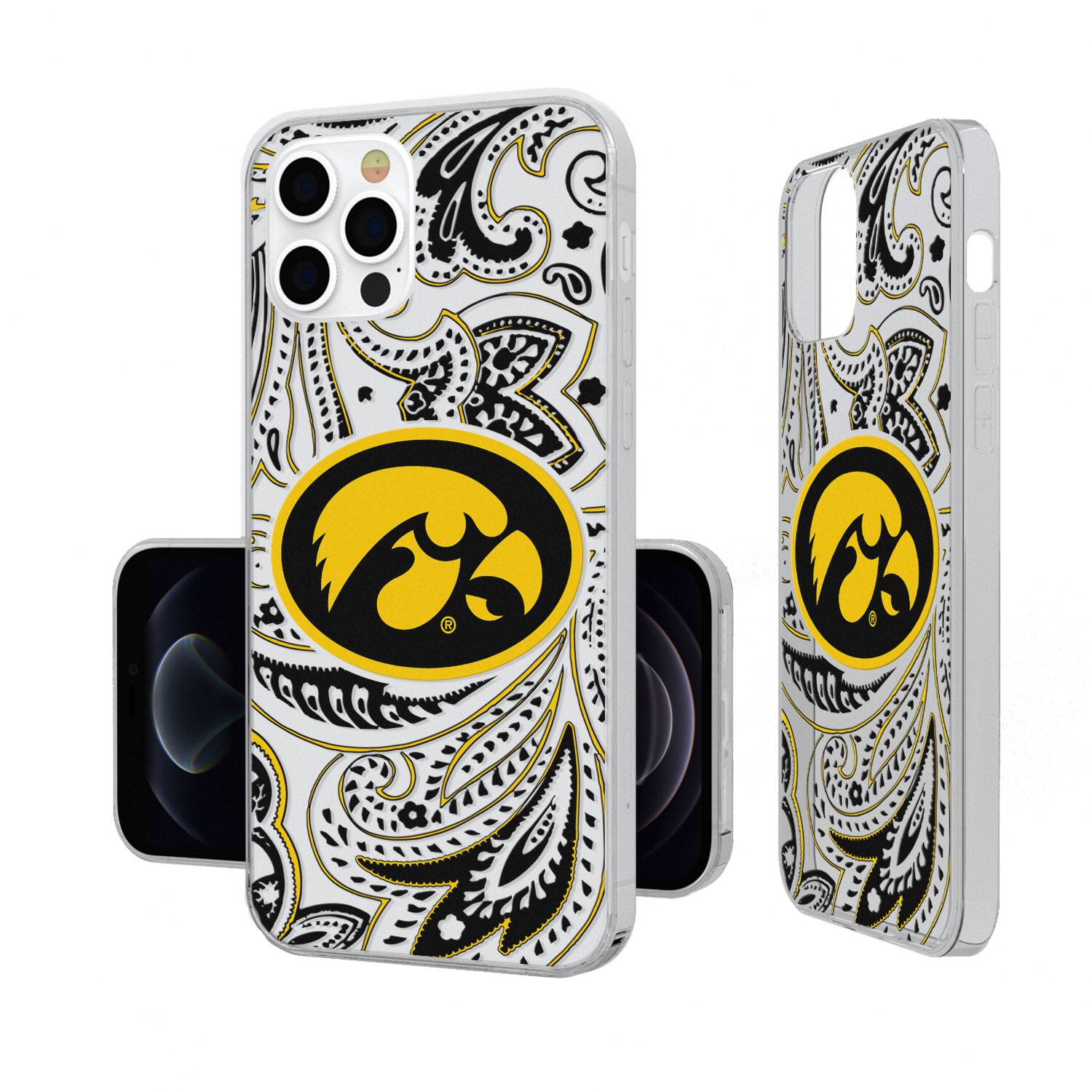 Keyscaper NCAA Iowa Hawkeyes iPhone Paisley Design Clear Case 15 Pro ...