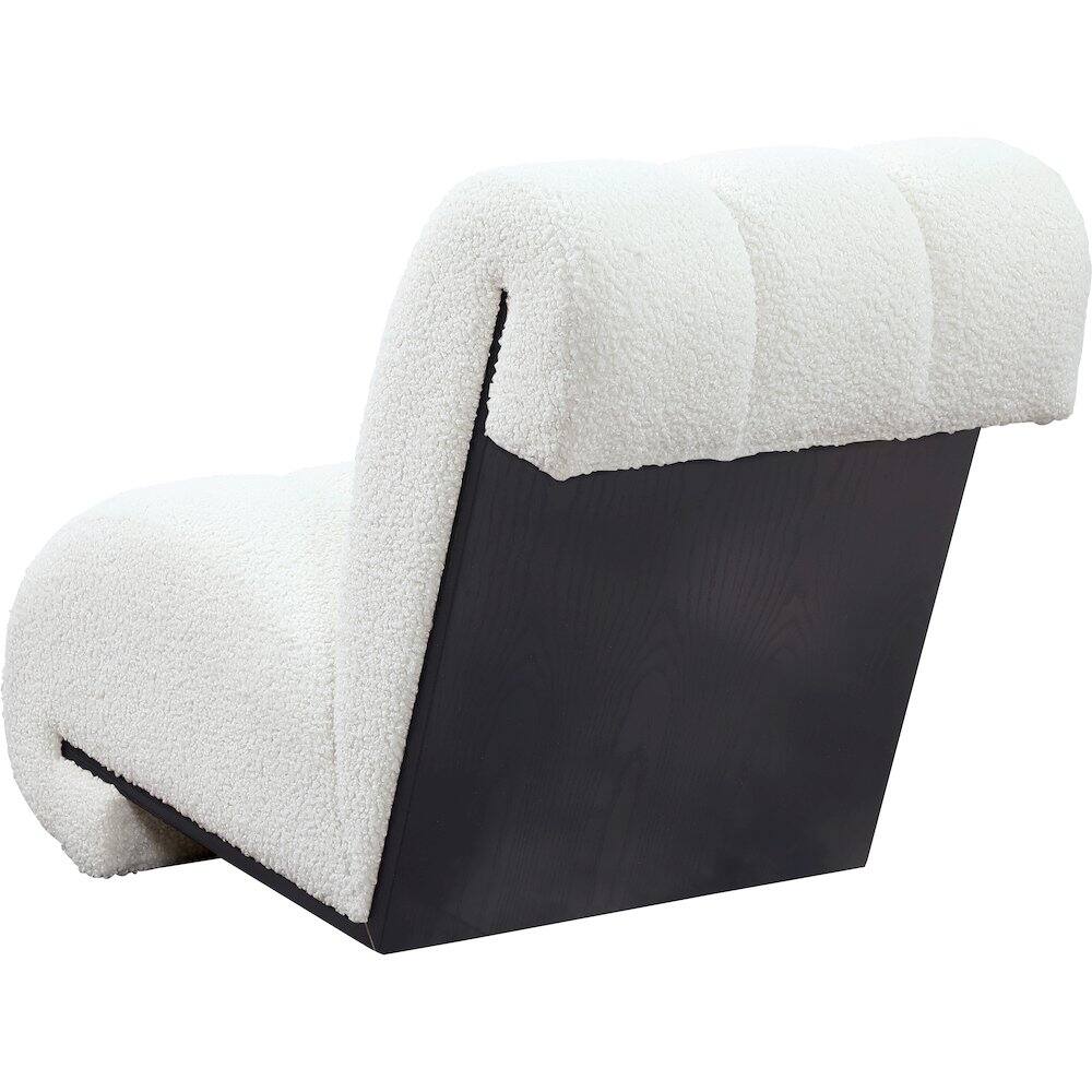 Meridian Furniture Swoon Cream Faux Sheepskin Accent Chair Beige ...