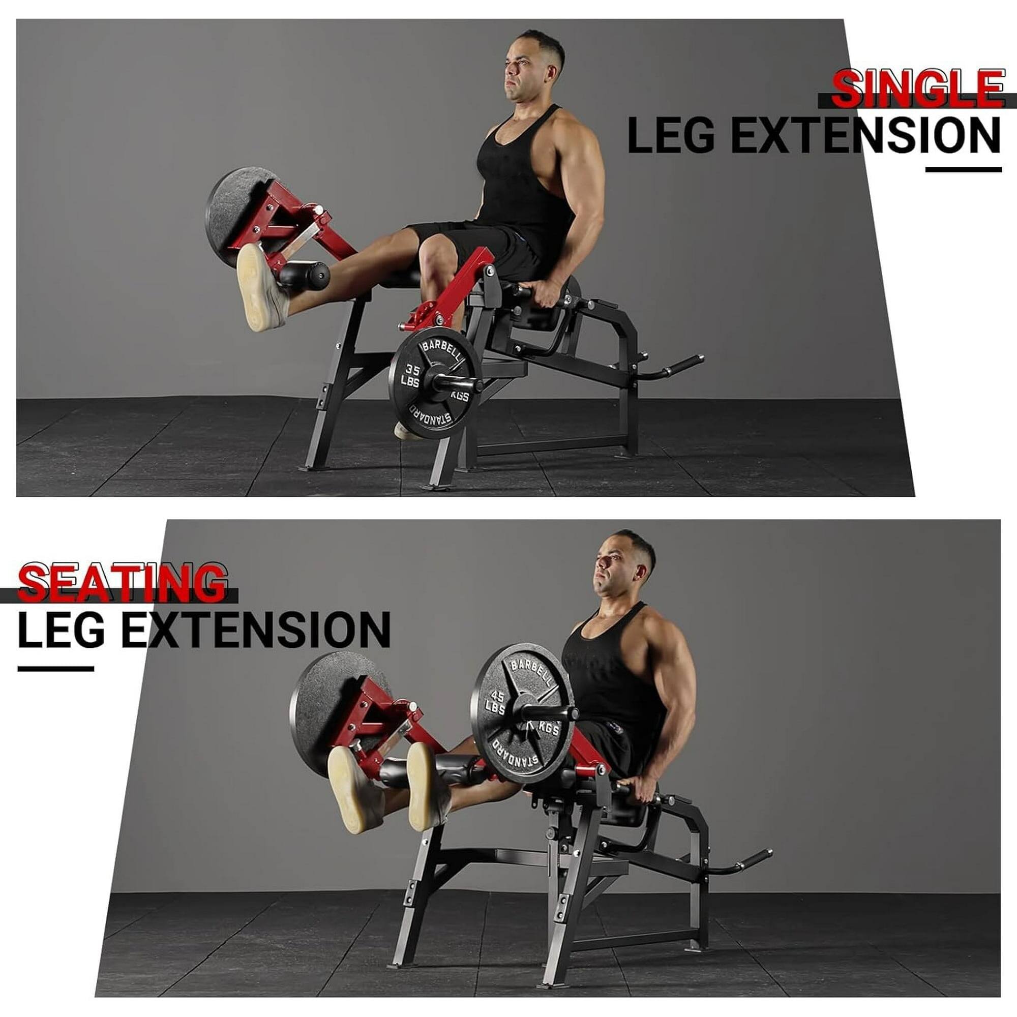 Syedee Leg Extension and Curl Machine,Adjustable Leg Exercise Bench ...