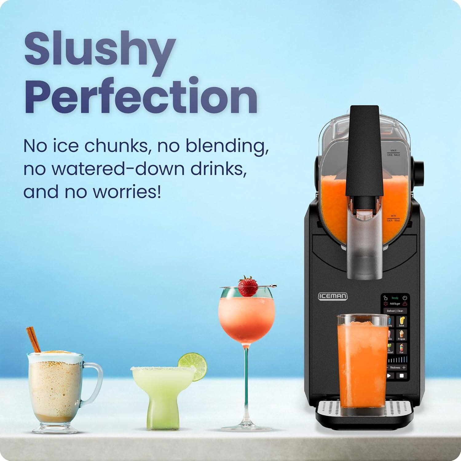 Chefman Slush Ease Max Slushy Maker with Touch Controls and Five ...