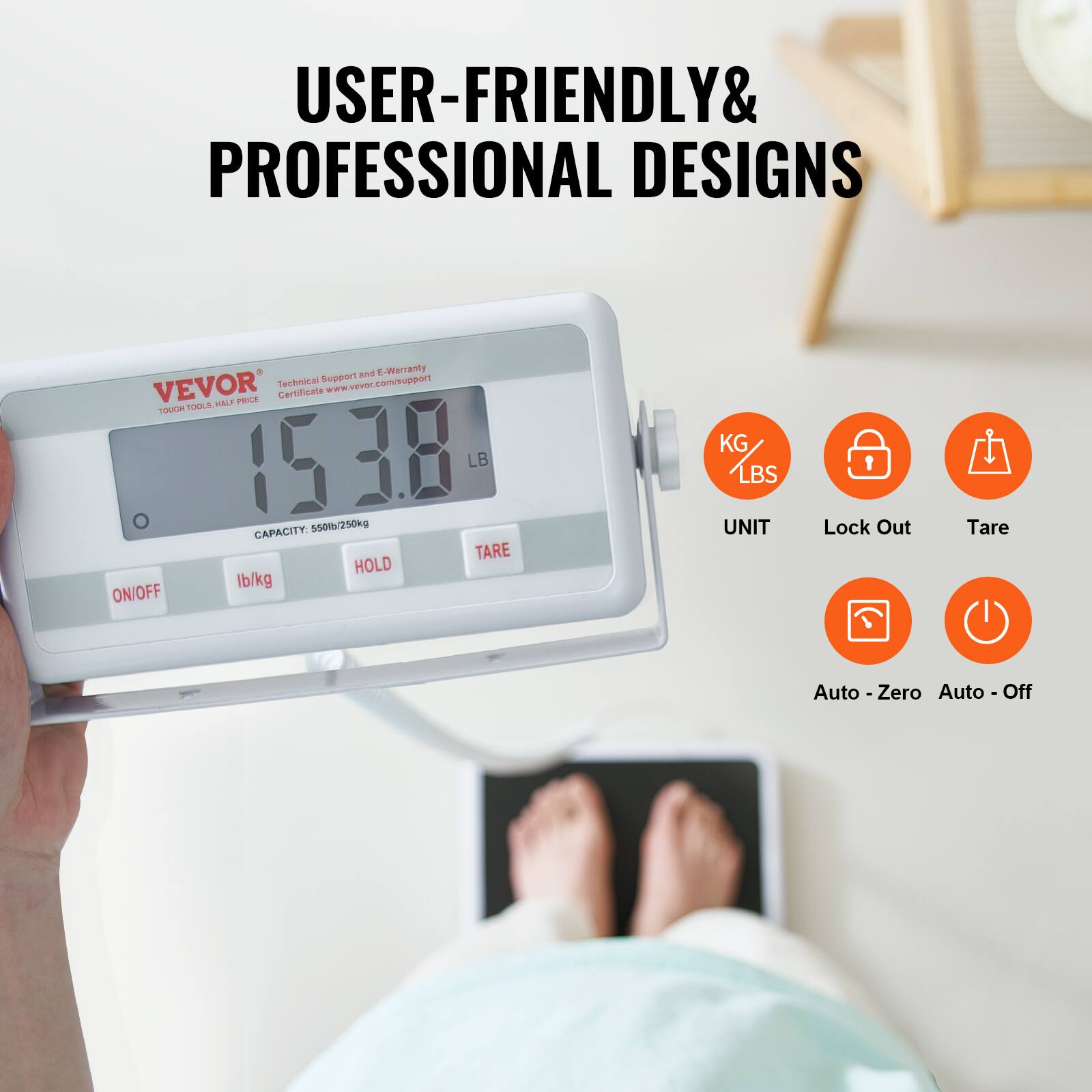 VEVOR Portable Medical Scale, Professional Digital Physician Scale for ...