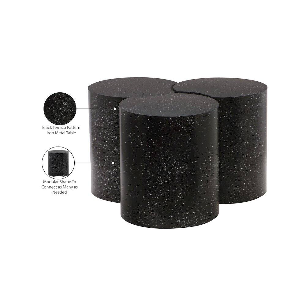 Meridian Furniture Dimple Coffee Table Black 99084Black-3D - Best Buy