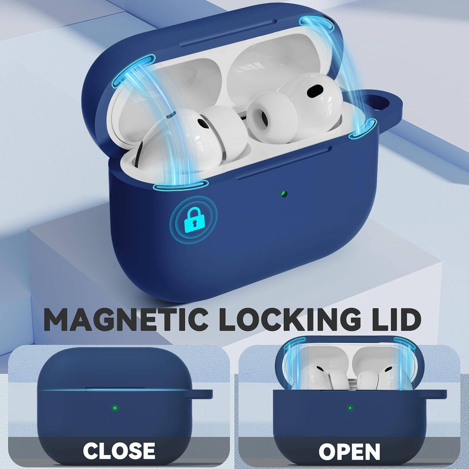 Luckbyte Magnetic Silicone Case for Pro 3 Earbuds 2025 with Cleaning ...