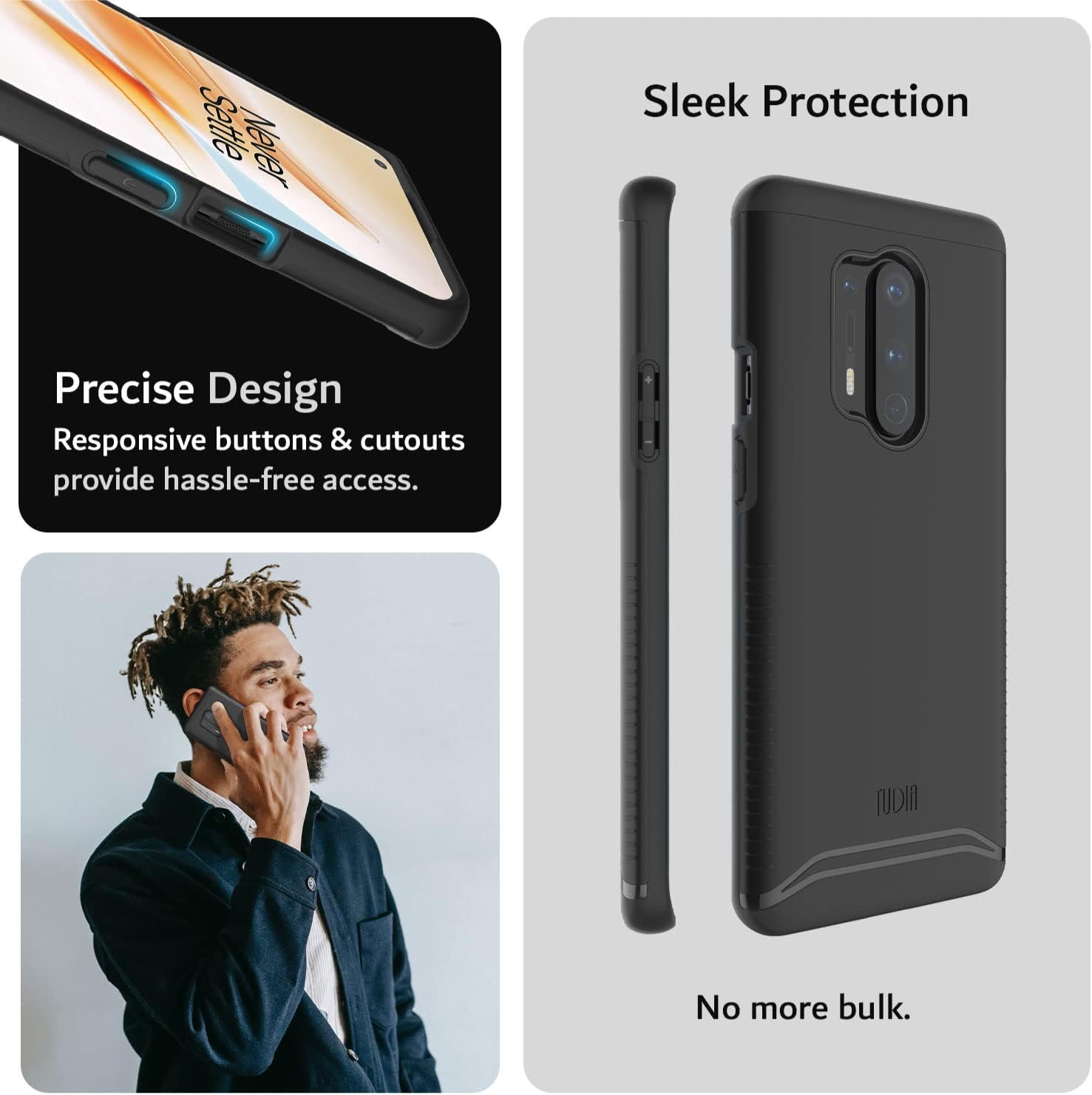 TUDIA Merge for OnePlus 8 Pro Case V2 Matte Black - Best Buy