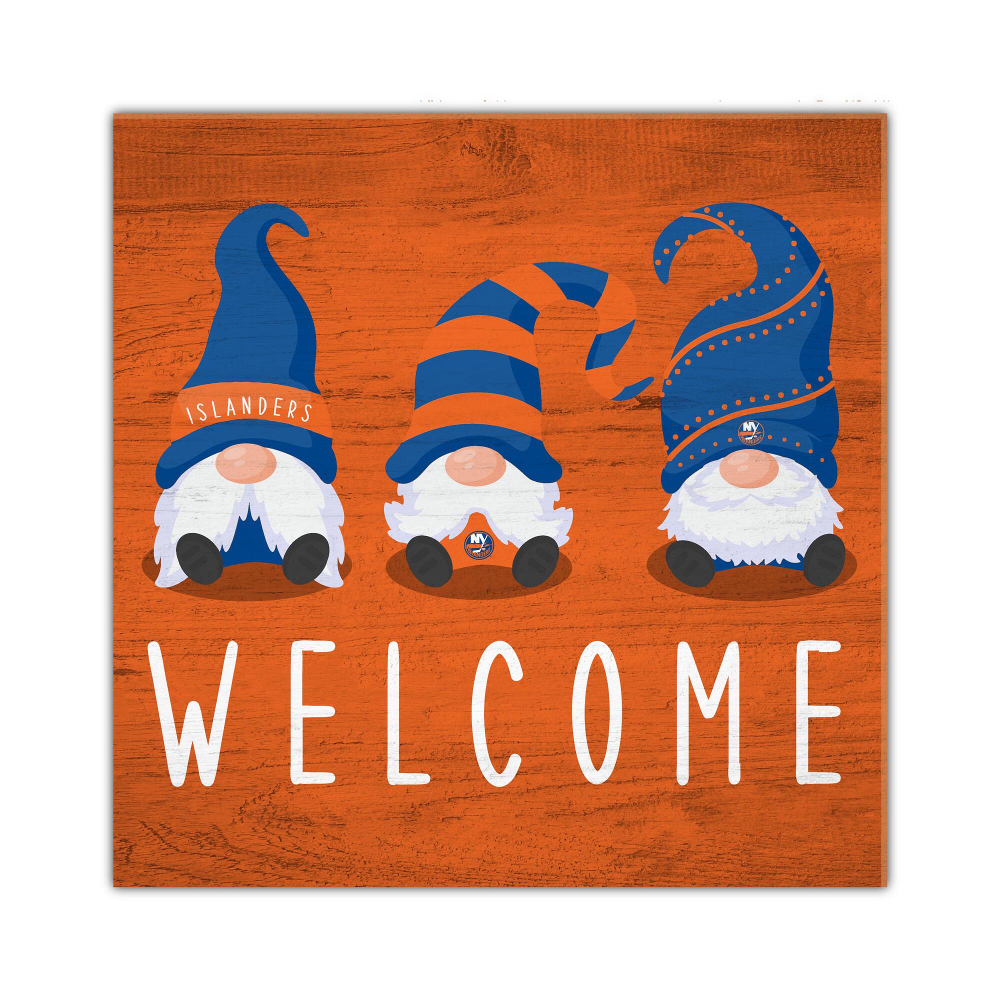 Fan Creations New York Islanders 10'' x 10'' Welcome Gnomes Sign ...
