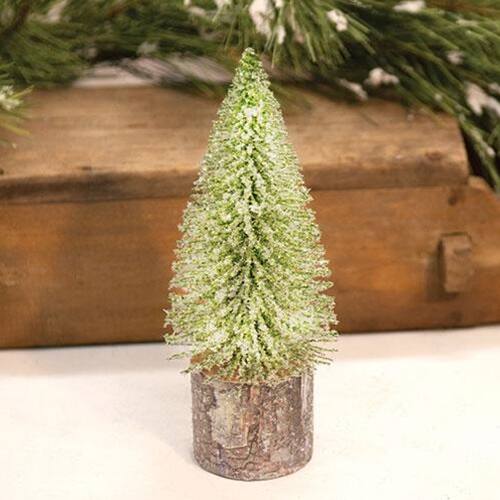 BreeBe Iced Foxtail Pine Tree 8" Green, White, Brown FXBR6206 - Best Buy