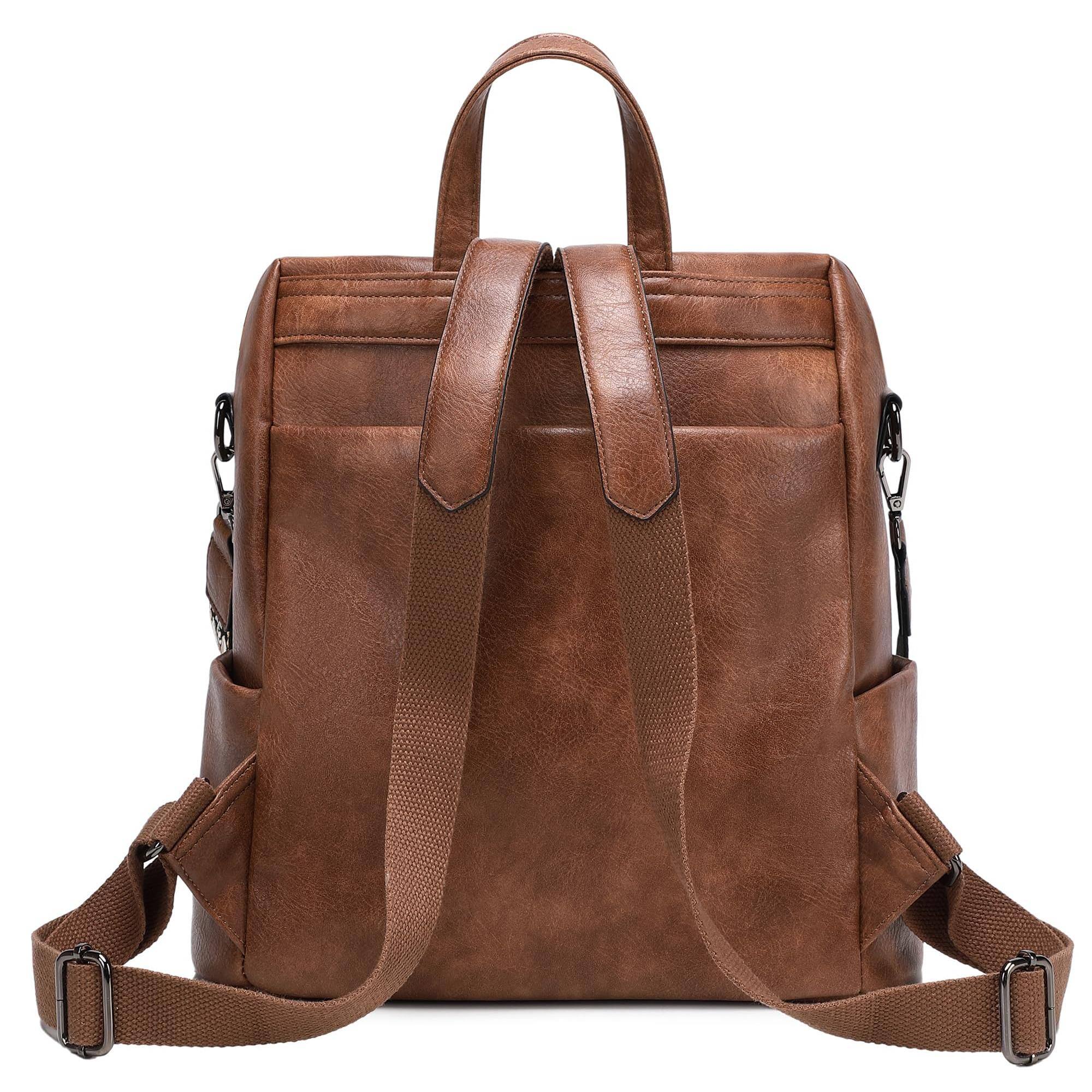 Stamp n Camp Fashion Backpack Purse For Women Vegan Leather Travel Pack ...