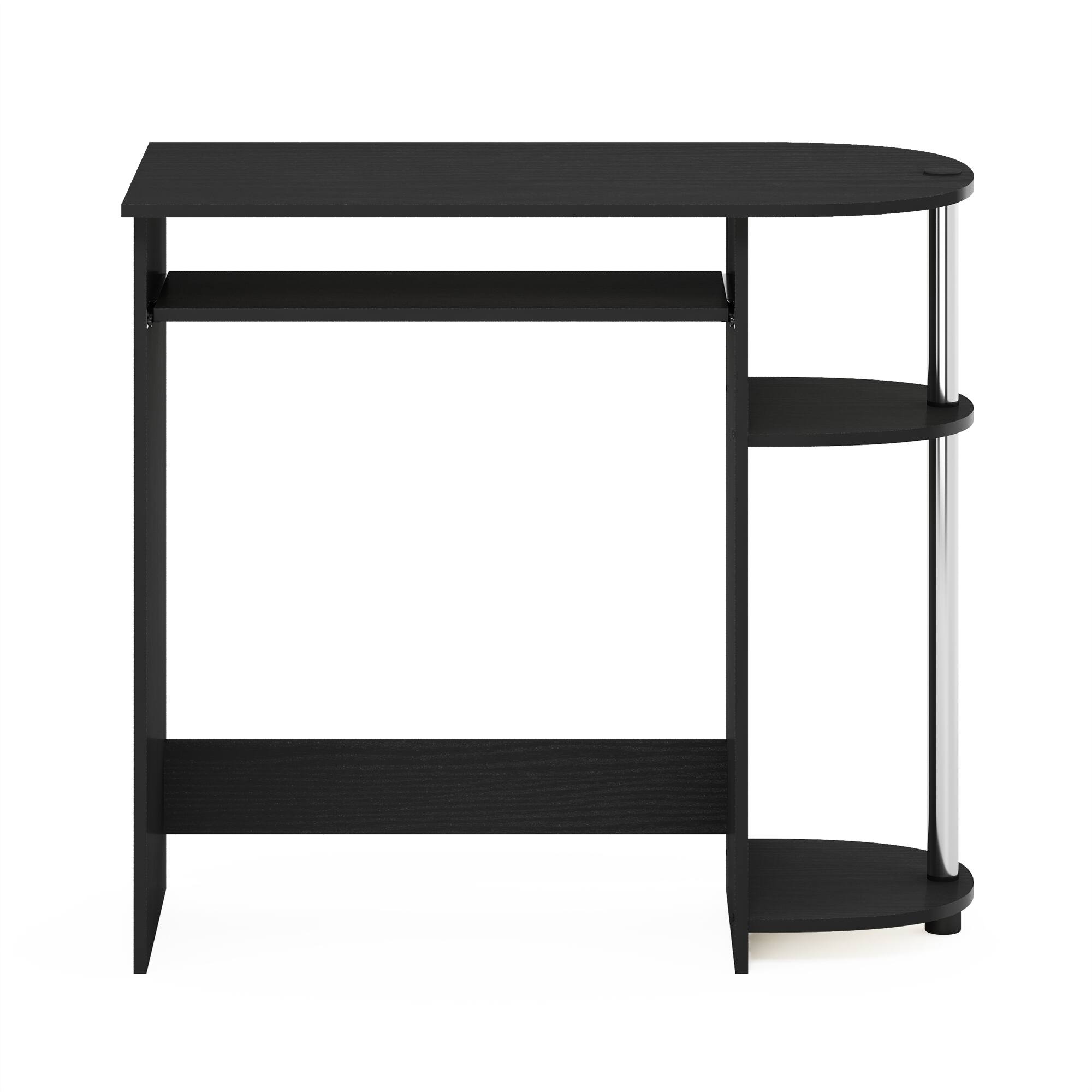 Furinno Simplistic Easy Assembly Computer Desk, Stainless Steel Tubes ...