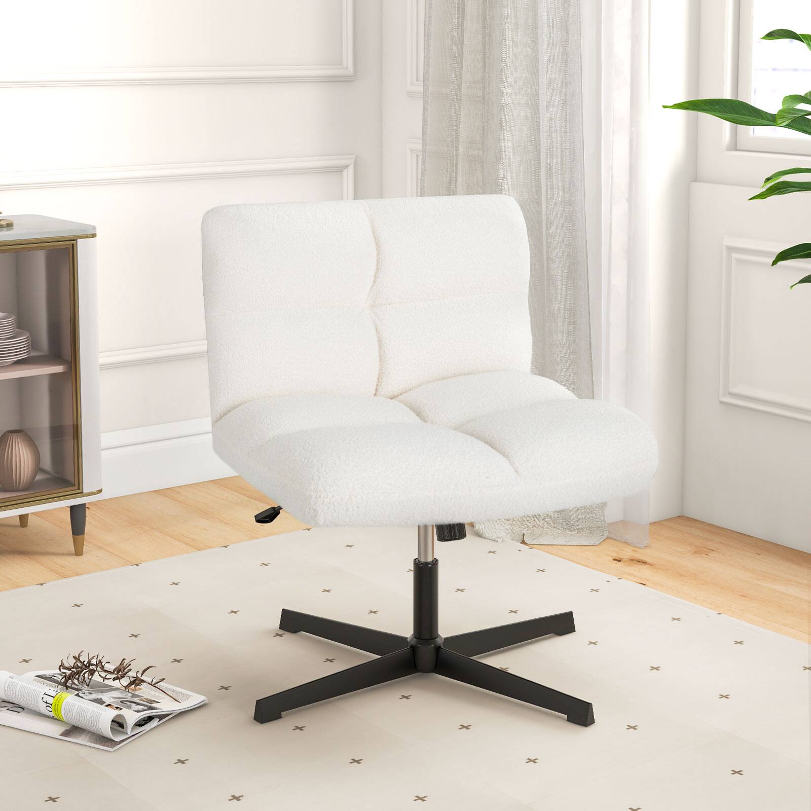 Ecooso Modern Velvet Upholstered Tufted Button Home Office Chair with ...