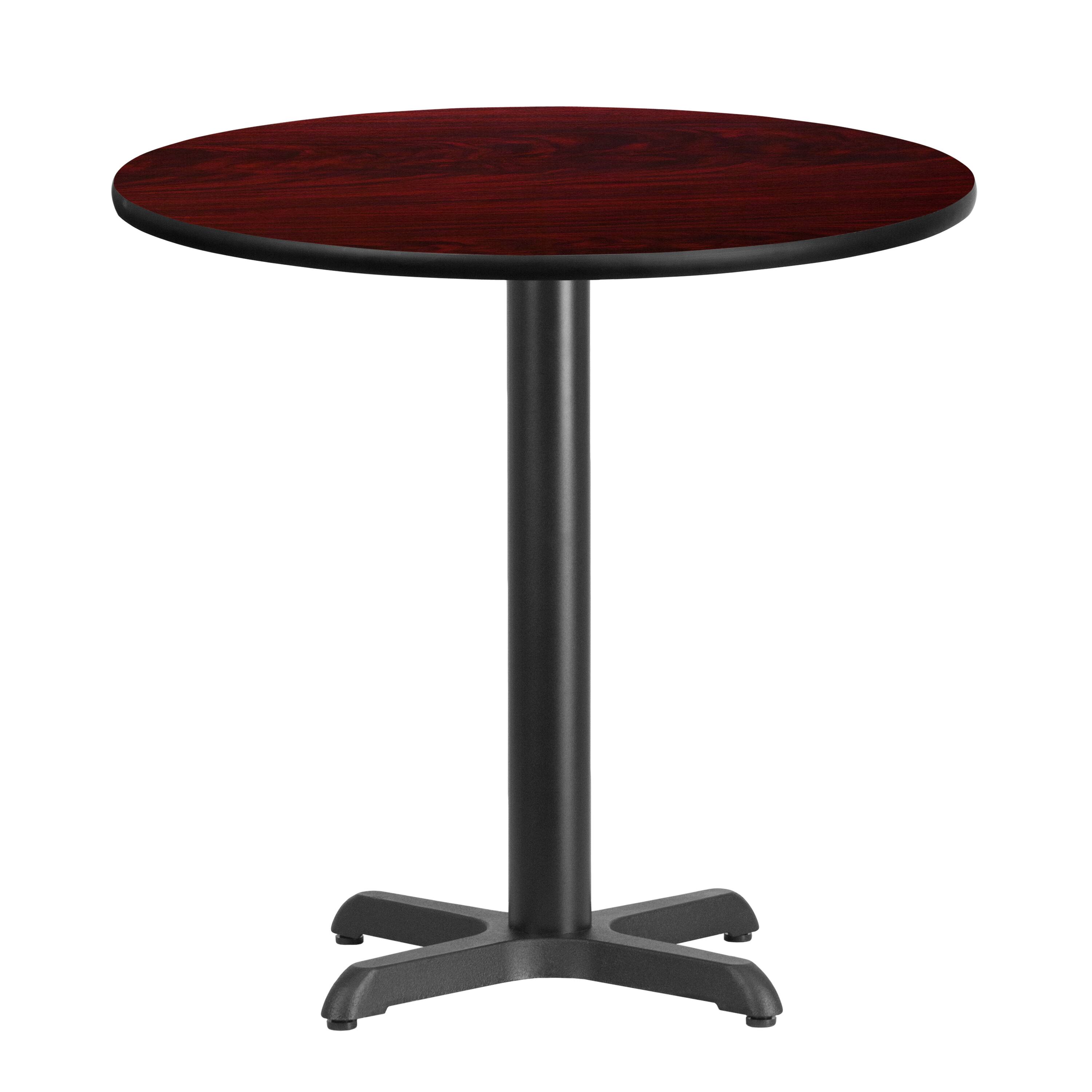 Emma + Oliver 30" Round Laminate Table Top with 22"x22" Table Height ...