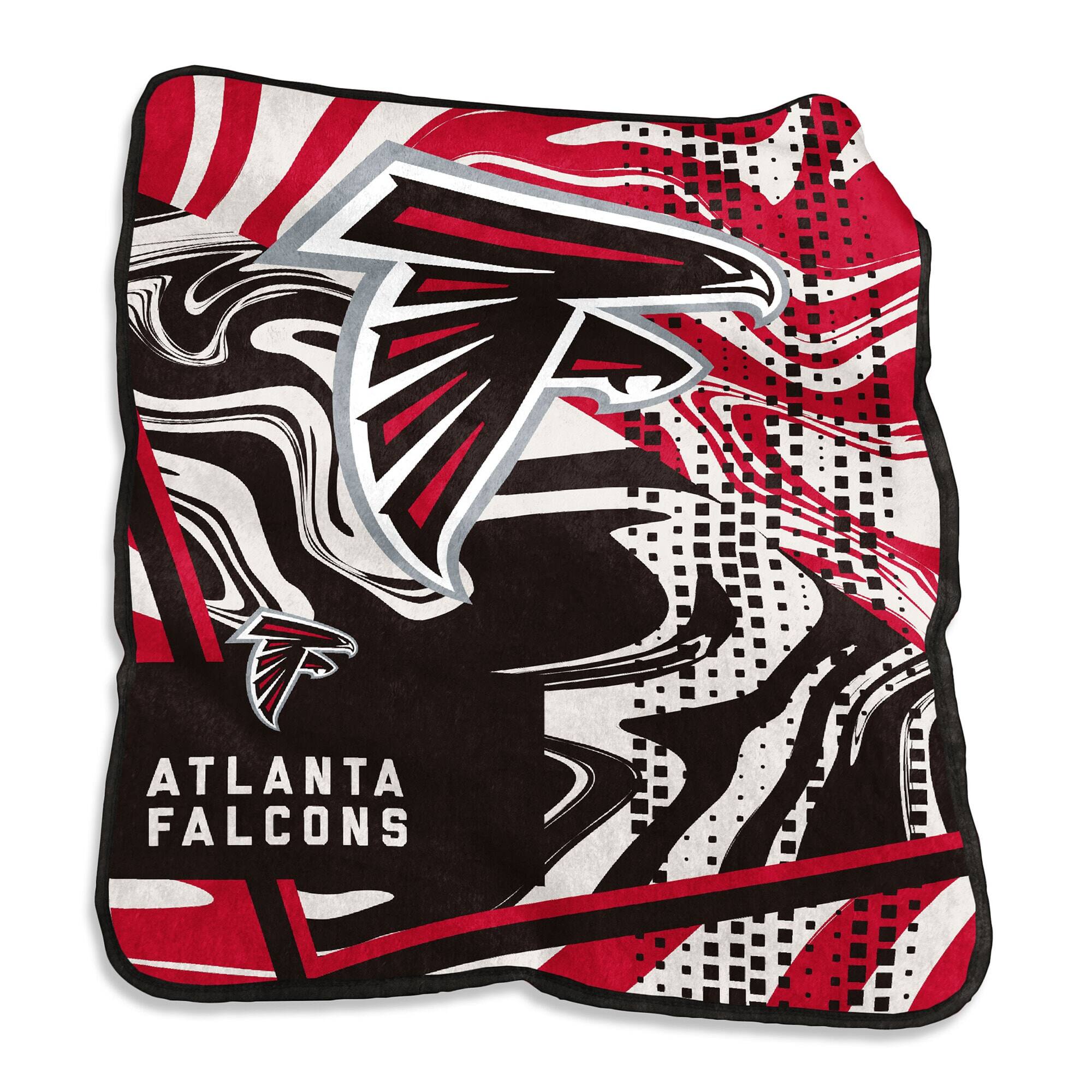 Logo Brands Atlanta Falcons 50" x 60" Swirl Raschel Throw Blanket ...