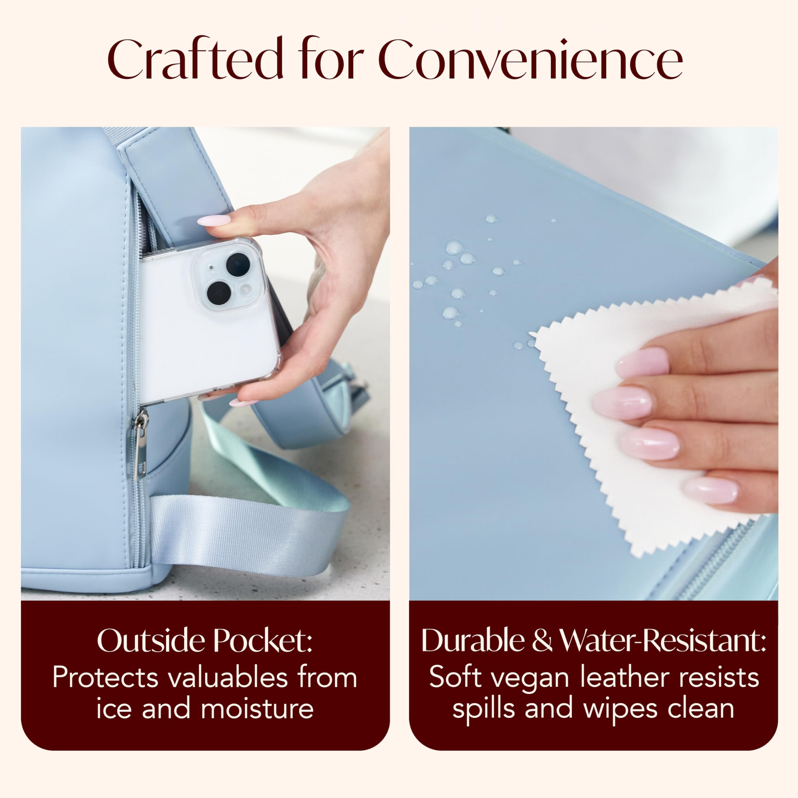 Live At Space Insulated Cooler Backpack With 2 Stainless Steel Wine ...