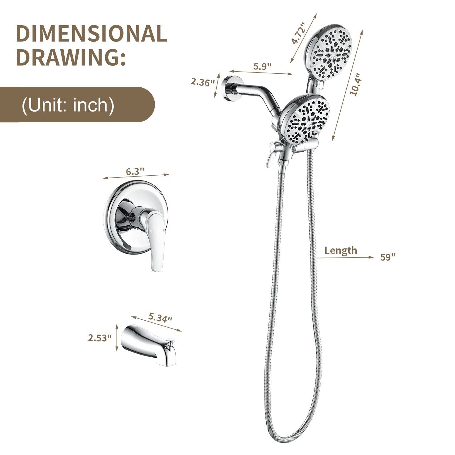 Boyel Living Shower Set with Seven Function Dual Shower Heads and cUPC ...